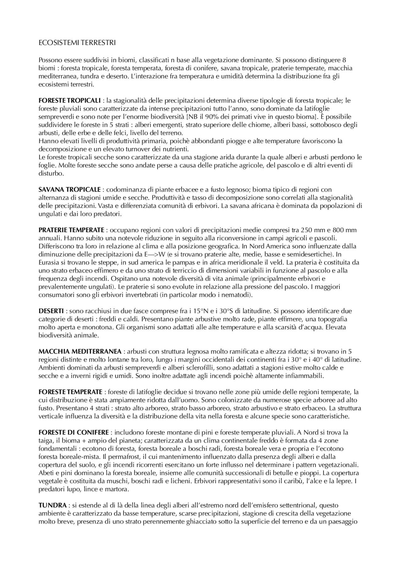 Ecologia Scienze Naturali Appunti Di Ecologia Docsity