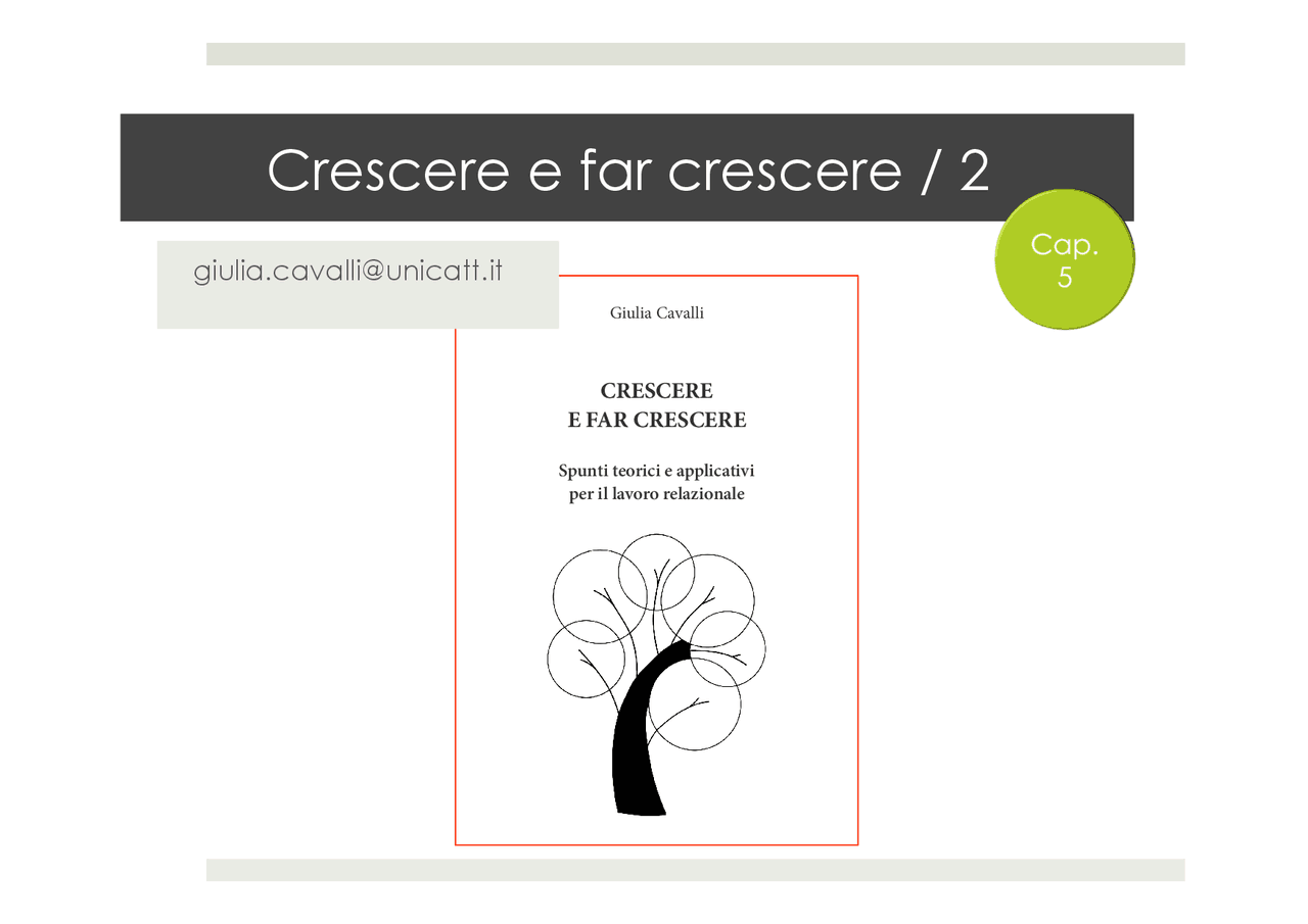 Slide Su Crescere E Far Crescere Parte 2 Docsity