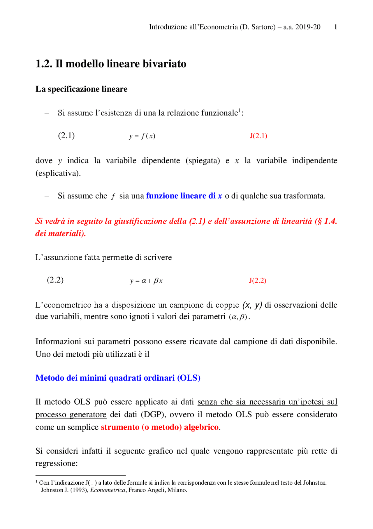Modello lineare bivariato - Docsity
