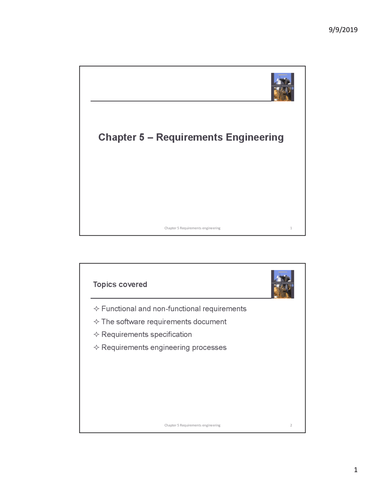 Requirements Engineering Docsity