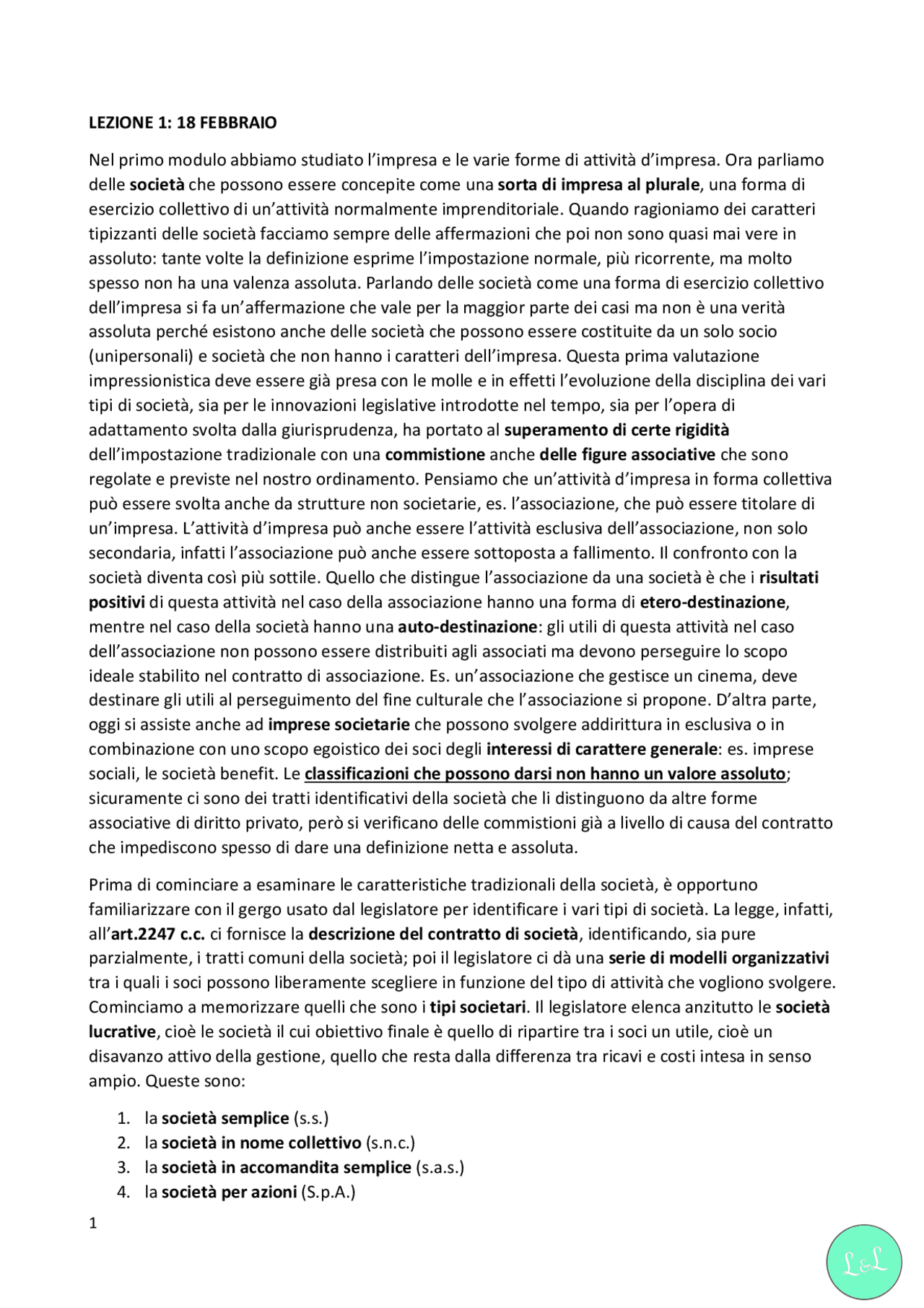 Diritto Commerciale Ii Docsity