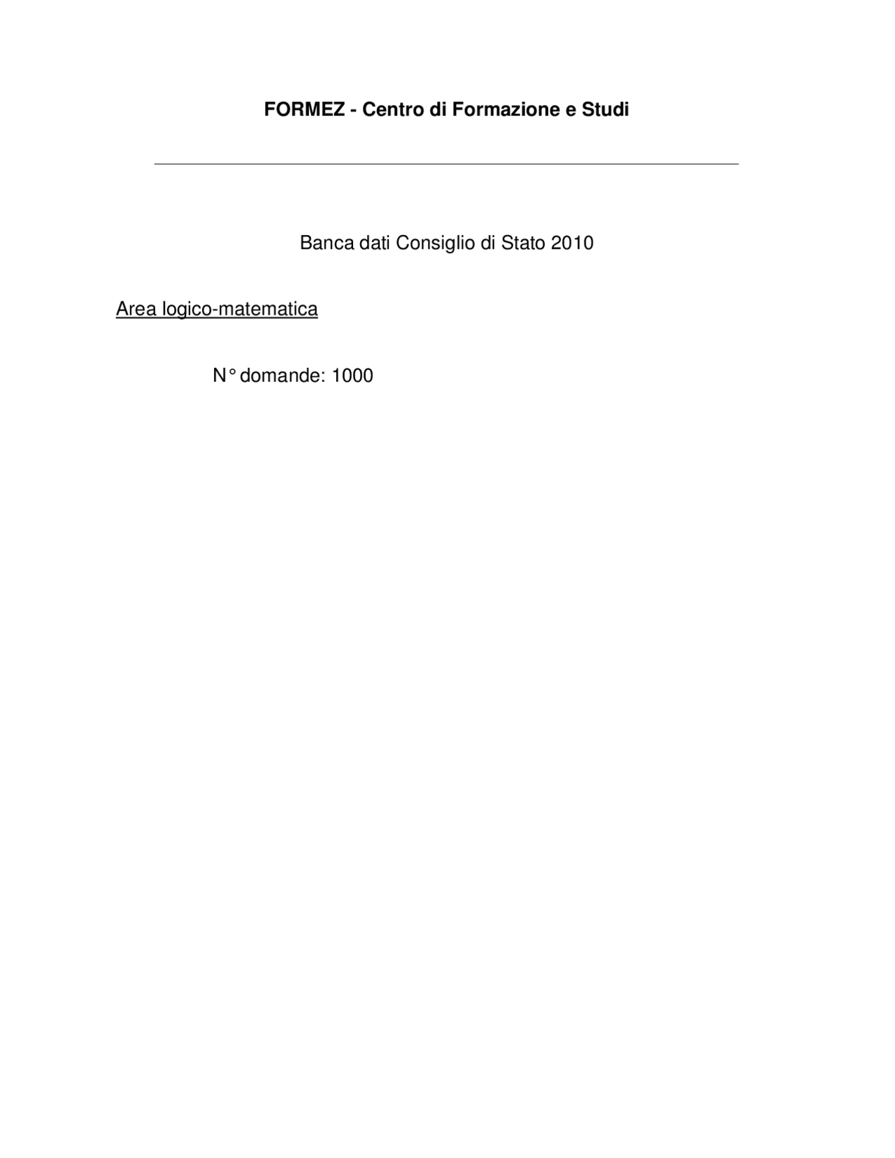 Quiz Per Concorsi Pubblici Docsity