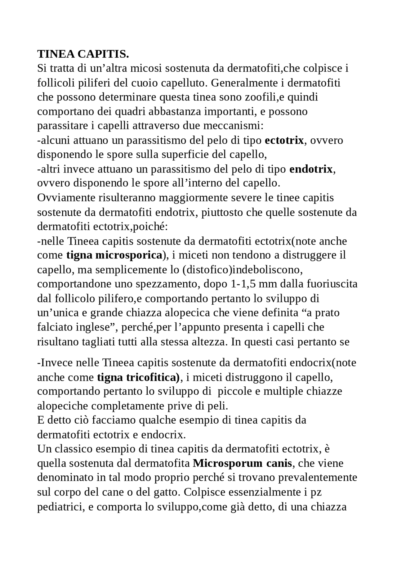 Tinea Capitis Micosi Docsity