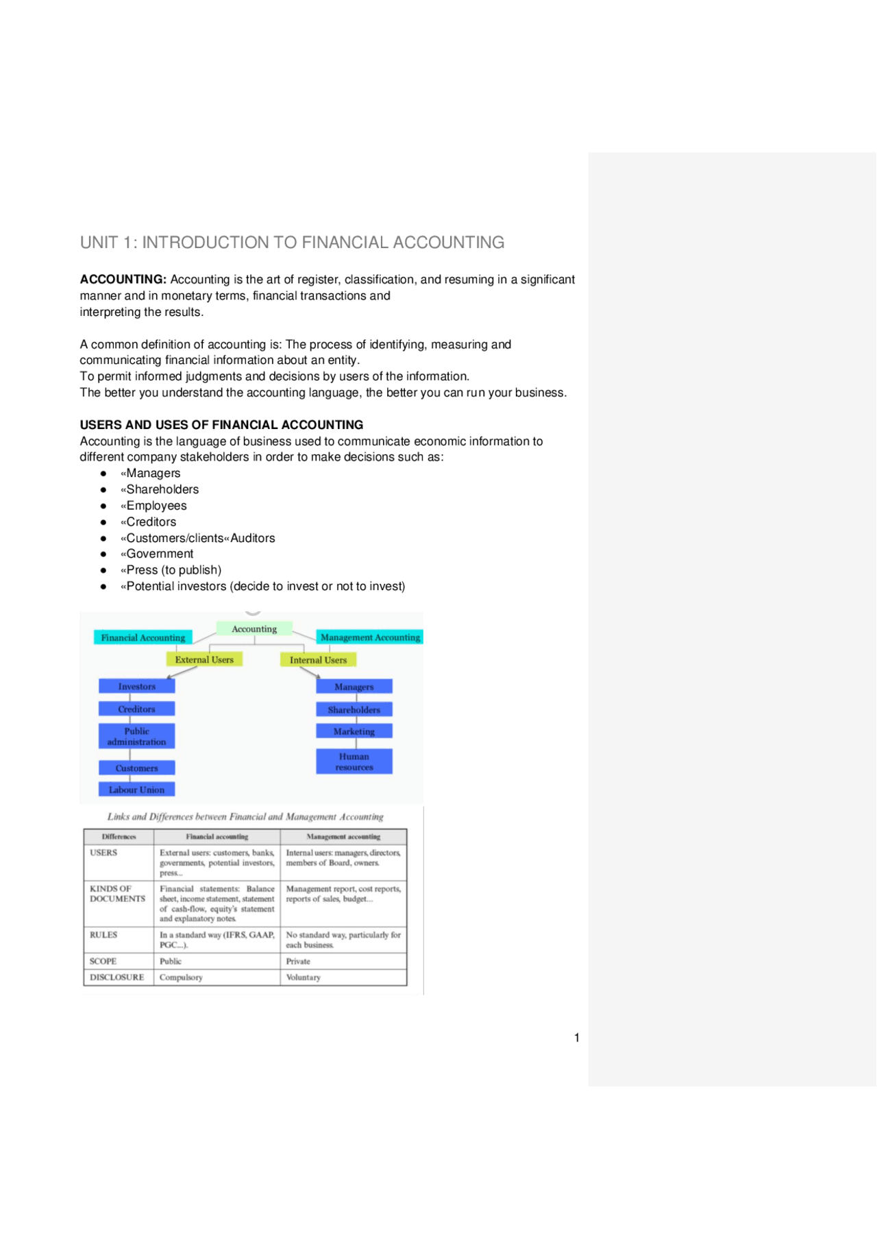 Economic Financial Analysis Docsity