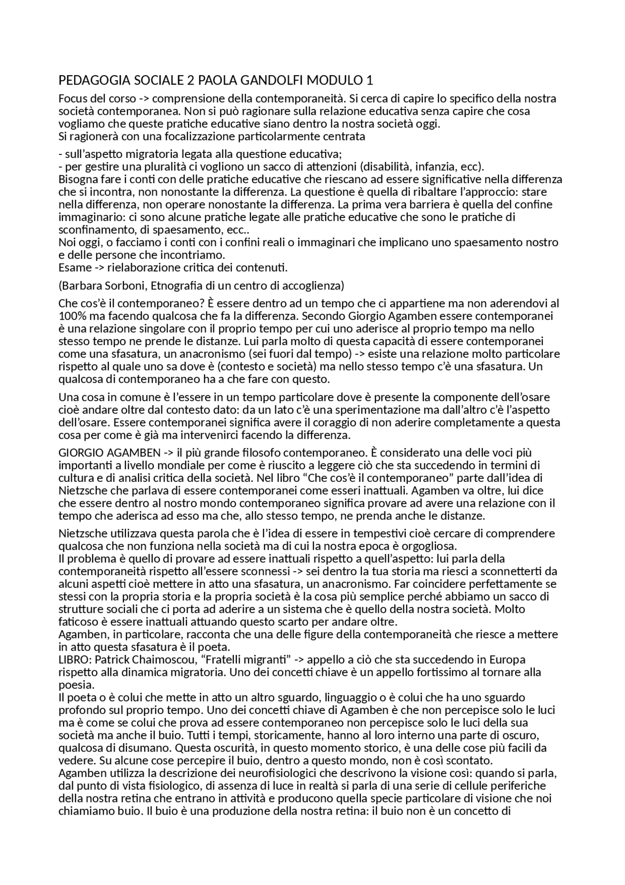 Pedagogia Sociale Appunti Parte 1 Appunti Di Pedagogia Docsity