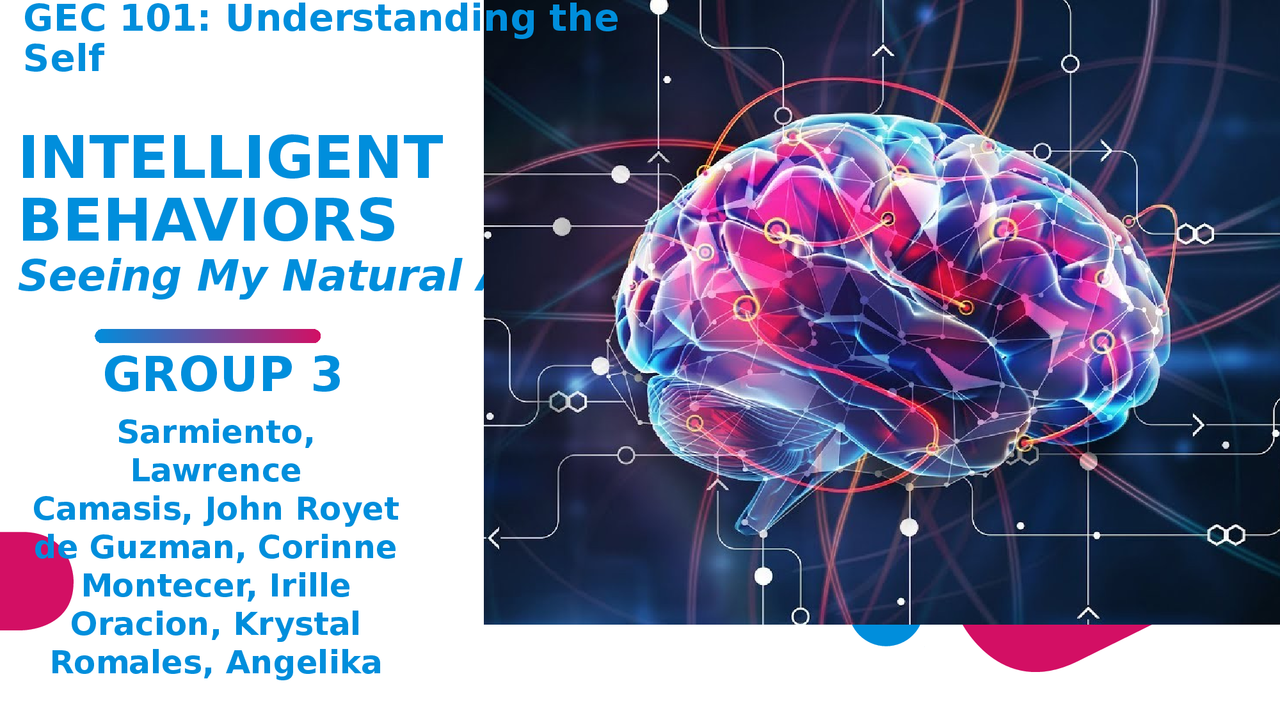 Fourteen Intelligent Behaviors | Lecture notes Psychology | Docsity