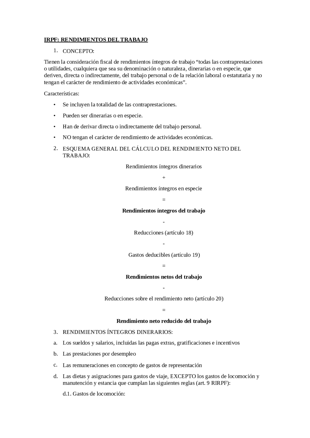 Sistema Fiscal Apuntes Irpf Docsity