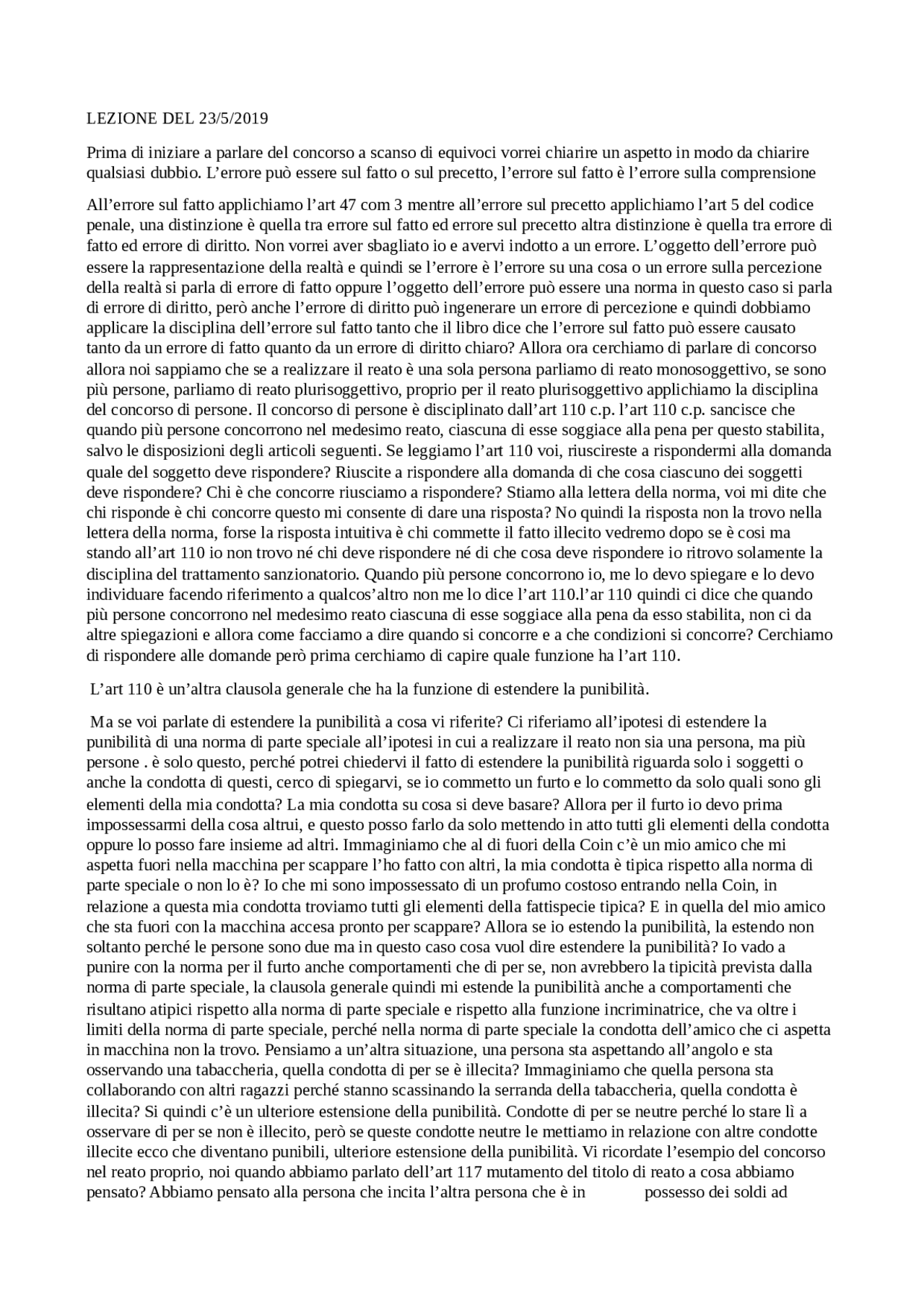 Lezione Sul Concorso Di Persone Parte 1 Docsity