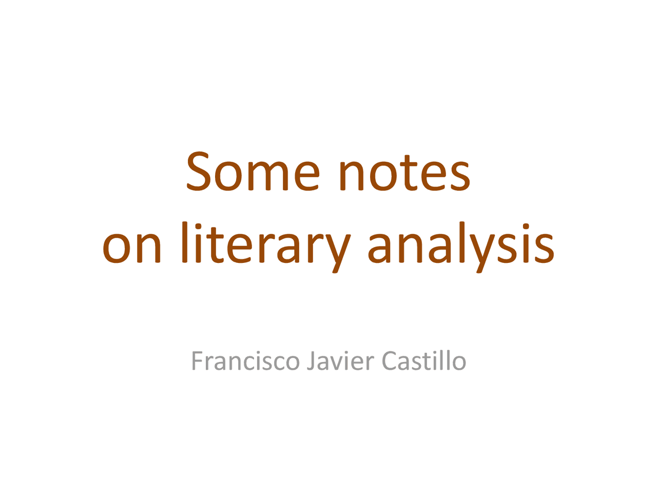 Guide For Literary Analysis Docsity