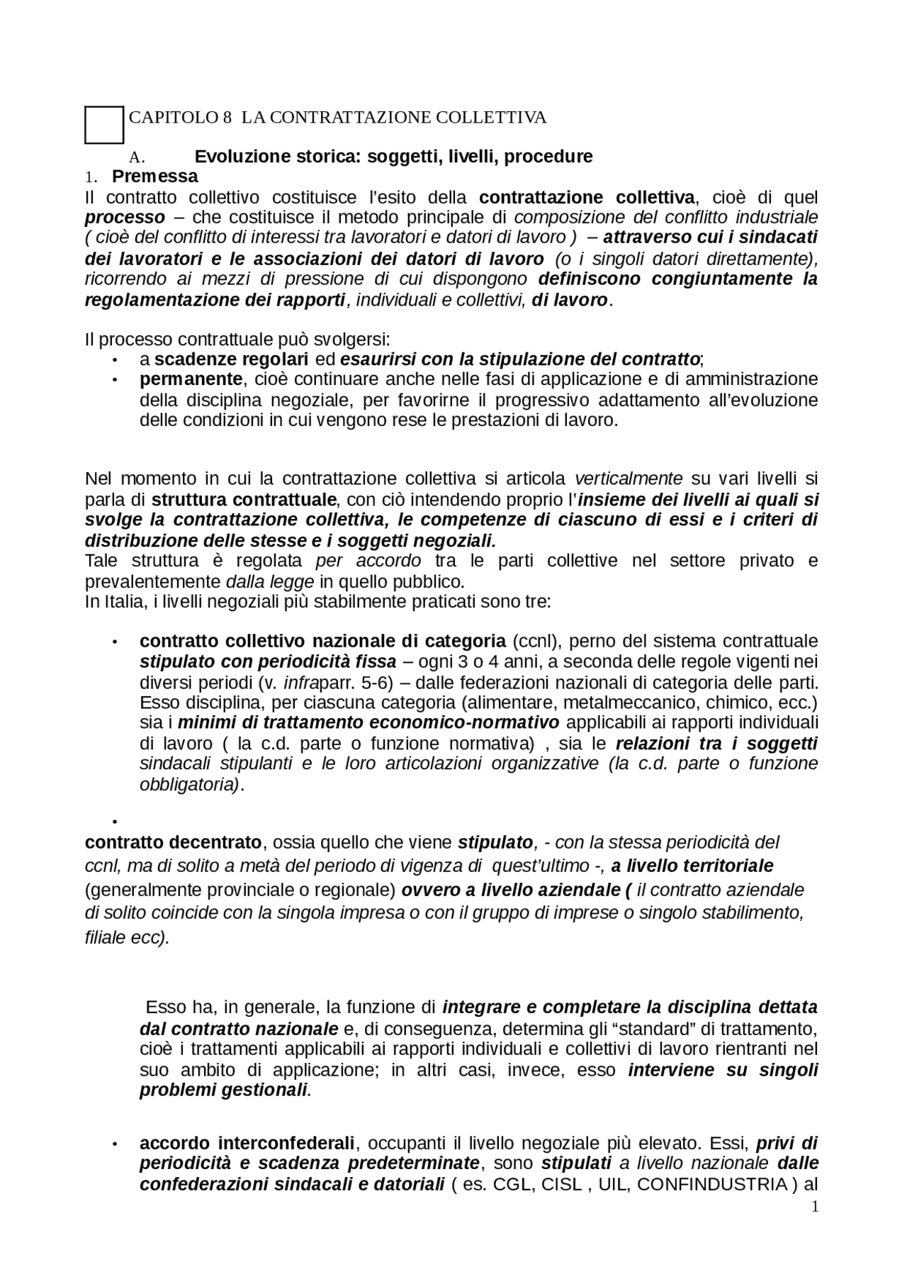 Giugni Diritto Sindacale Docsity