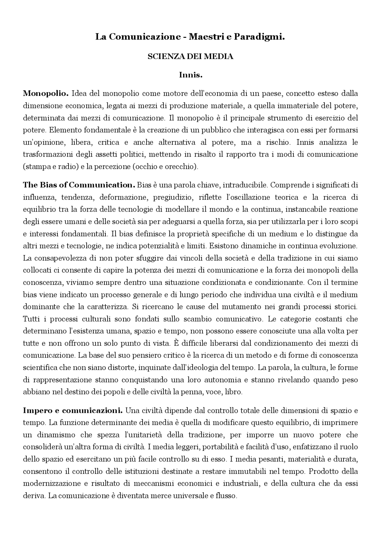 La Comunicazione Maestri E Paradigmi Docsity