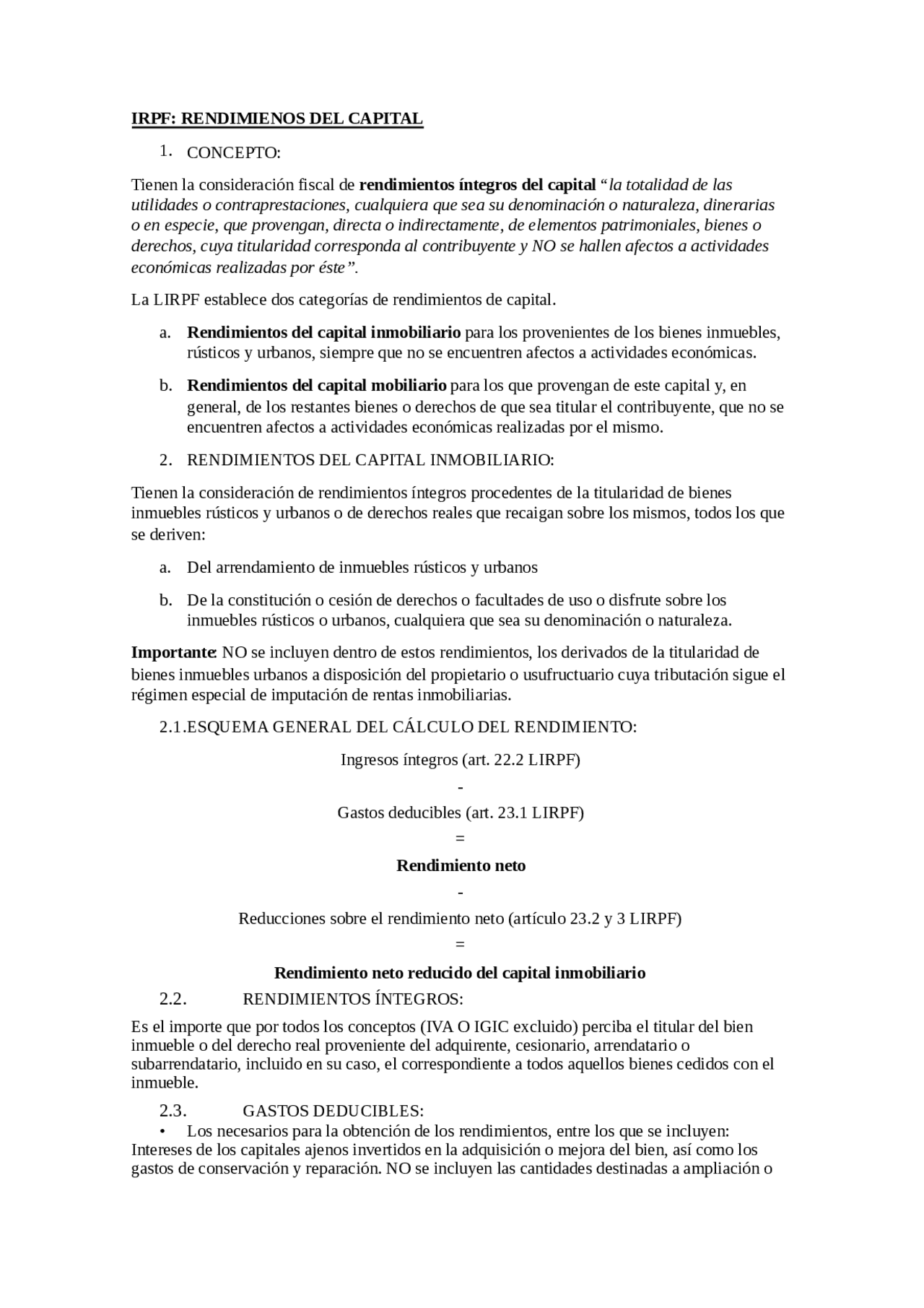 Sistema Fiscal Apuntes Irpf Docsity
