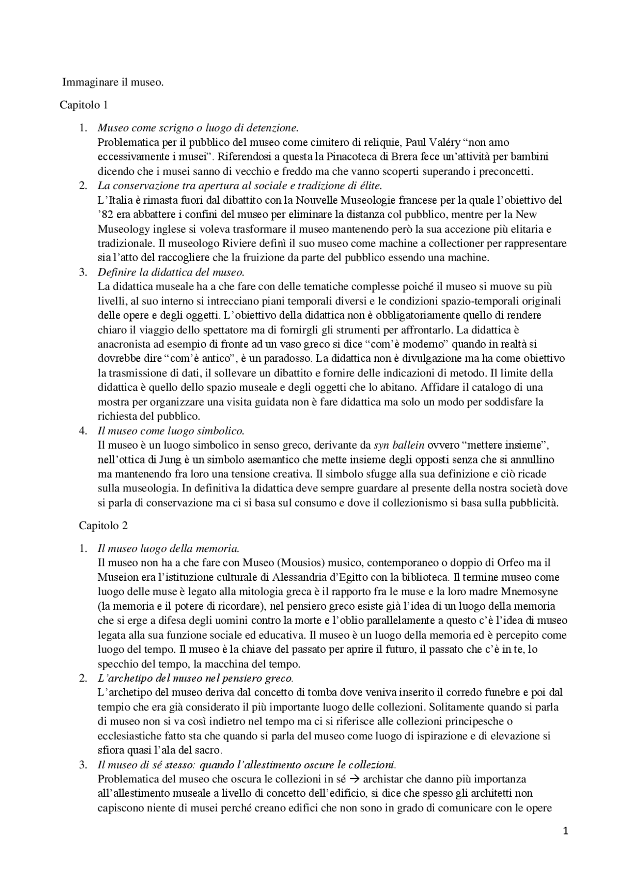Immaginare Il Museo Docsity