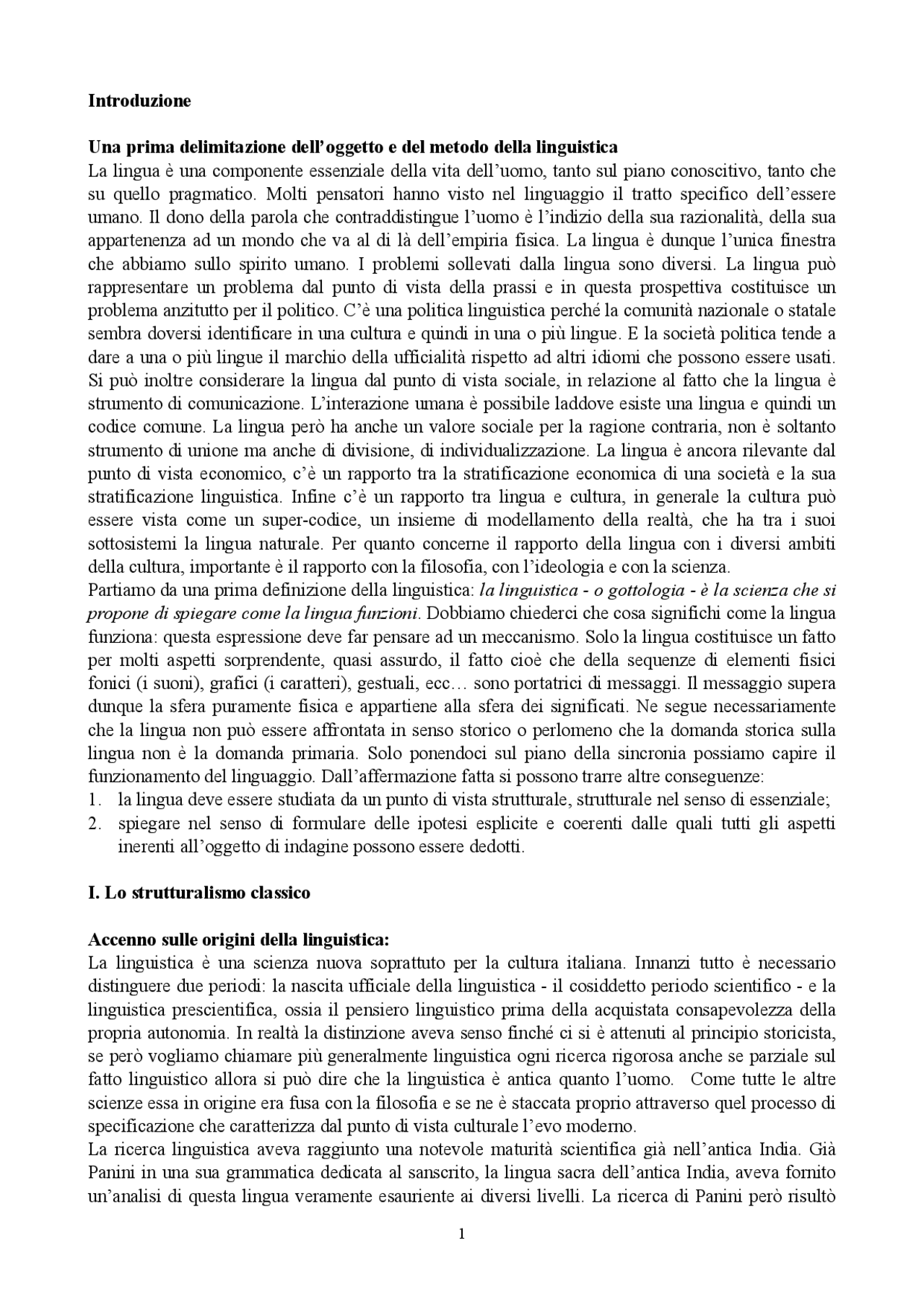 Dispensa Linguistica Generale Esame Da 12 Cfu Docsity