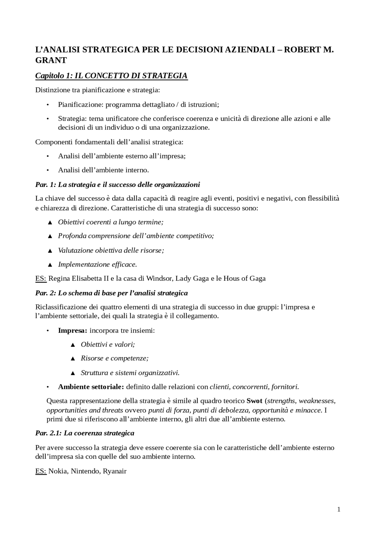 Grant Riassunti Egi Docsity