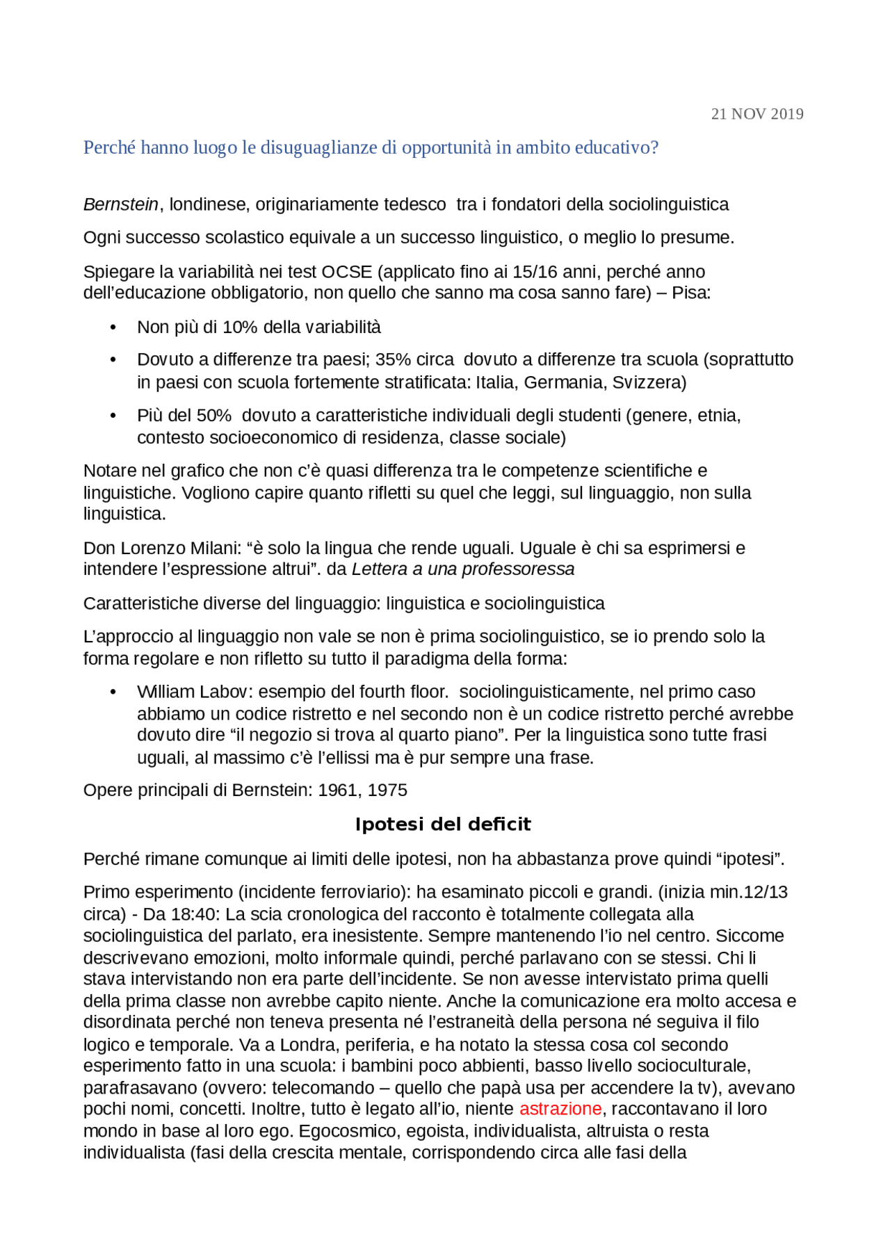 La Scuola E La Lingua Docsity