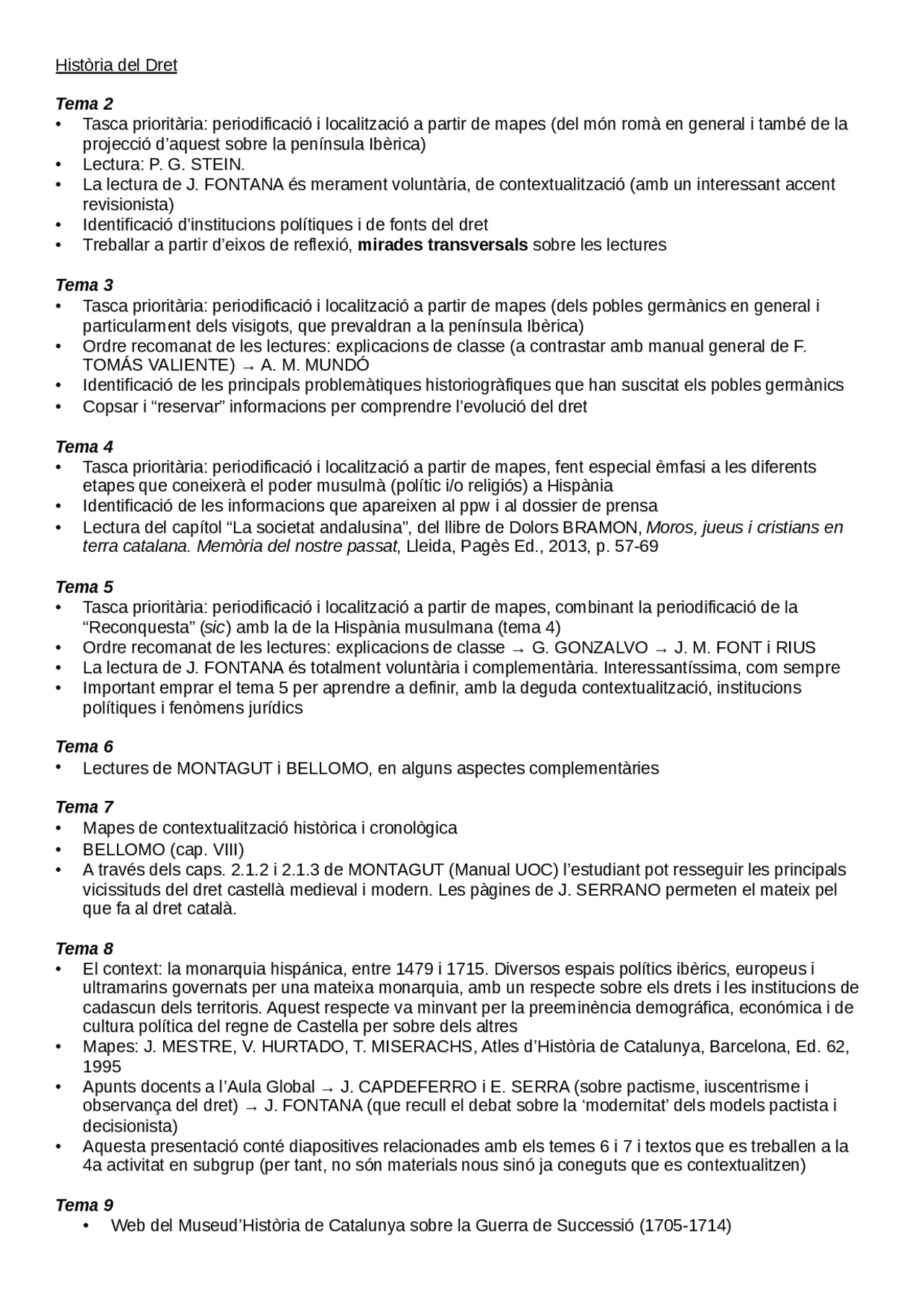 Història Del Dret Apunts De Classe Upf Docsity