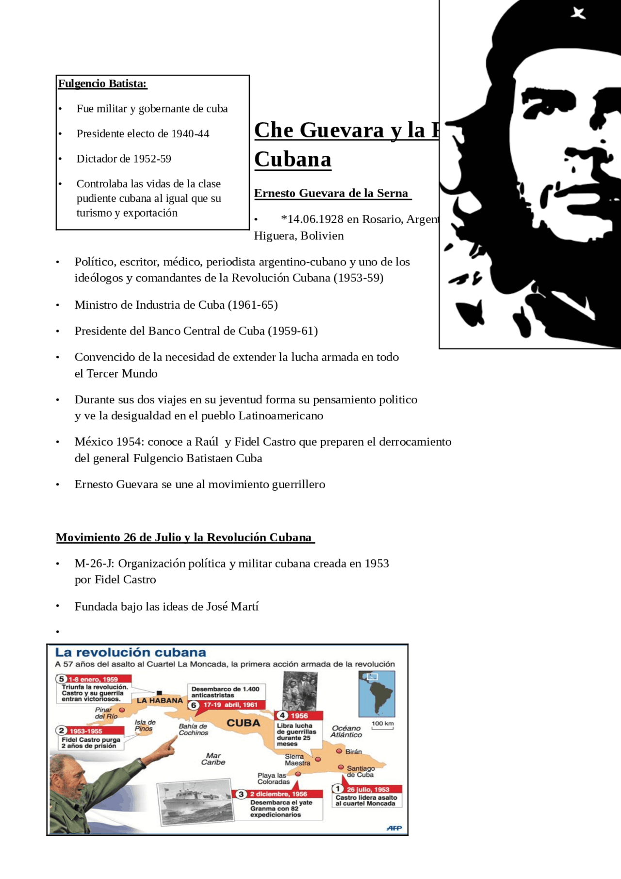 Che Guevara y la Revolución - Docsity