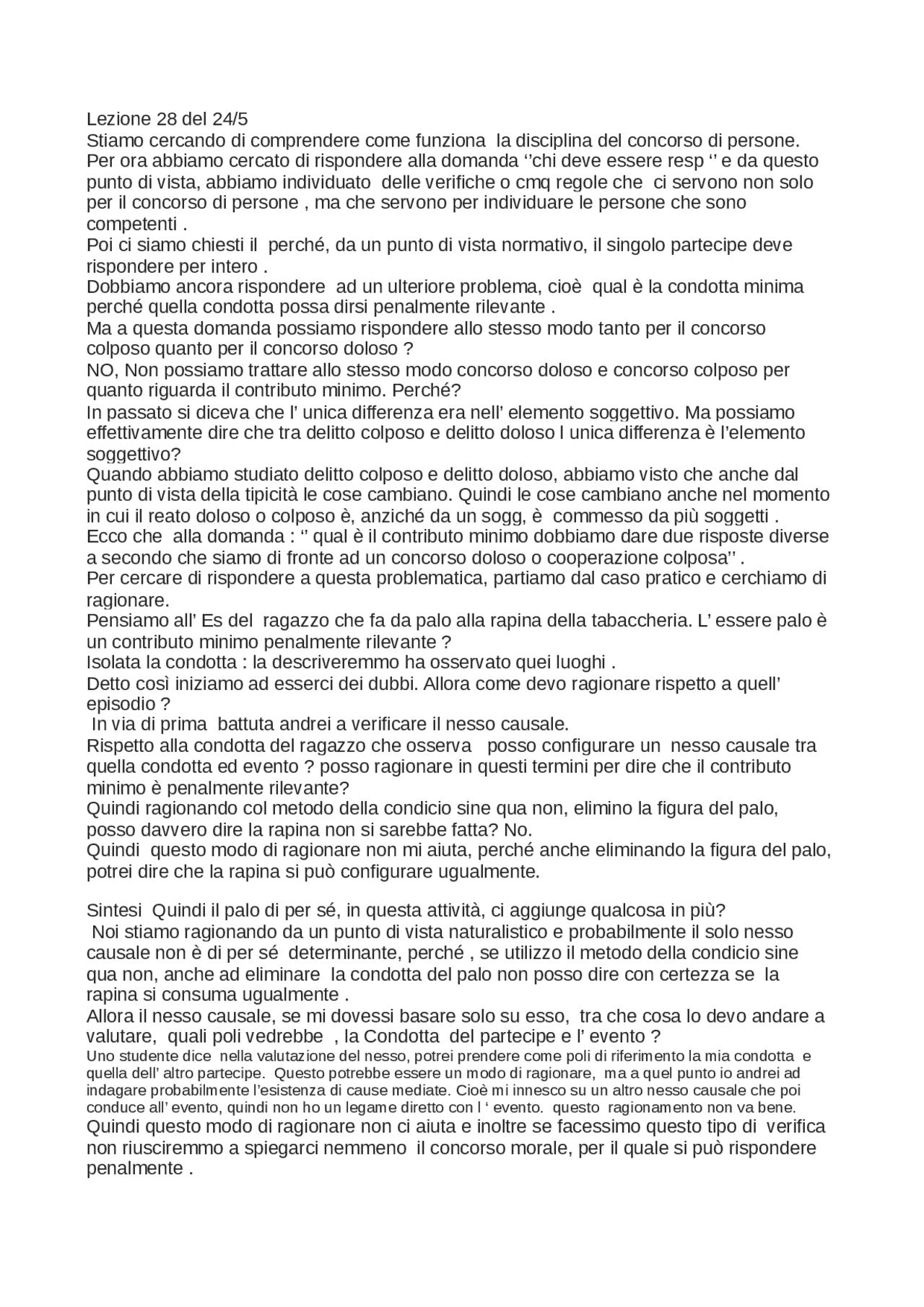 Lezione Sul Concorso Di Persone Parte 2 Docsity