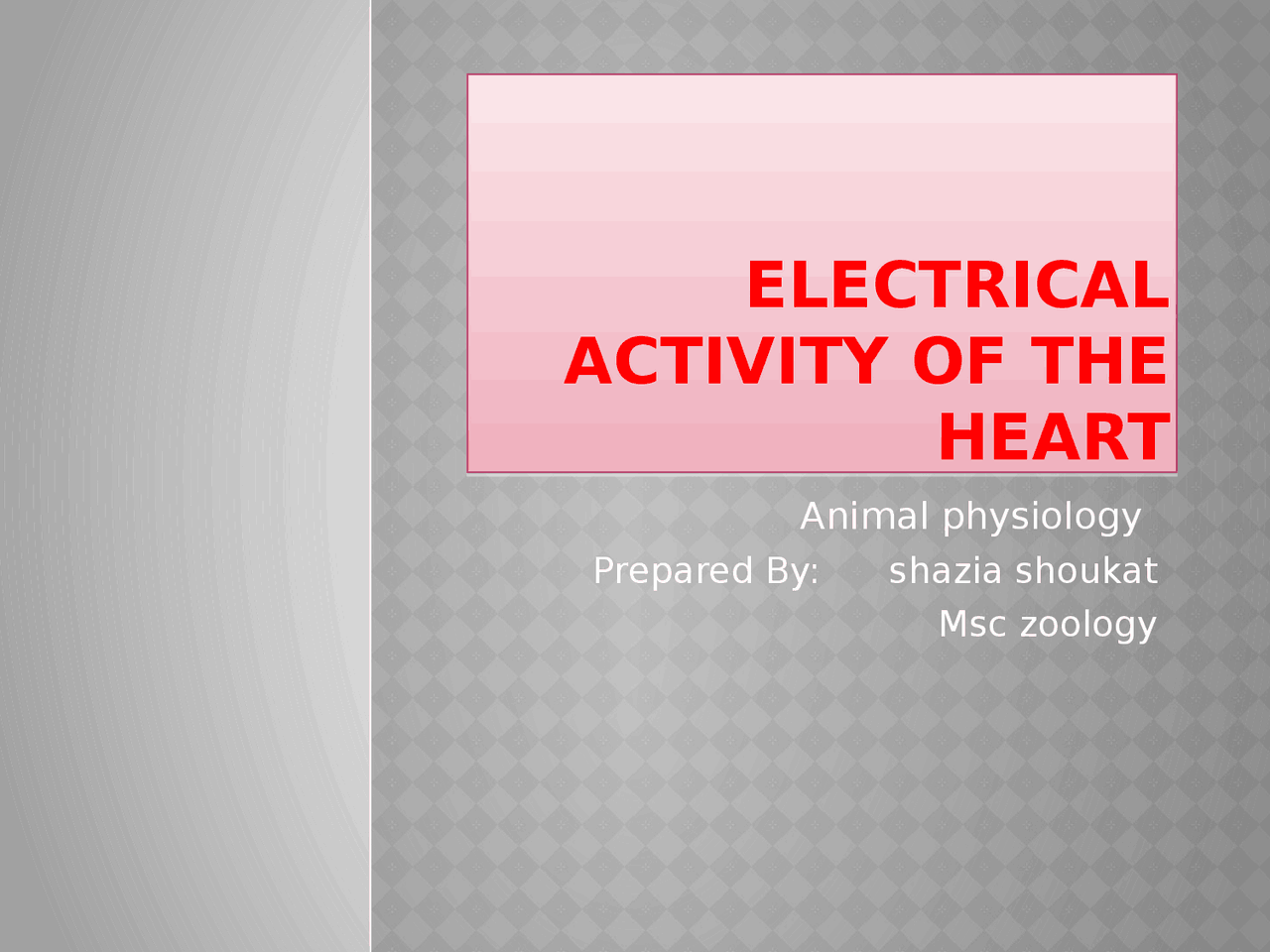 Electrical activity of heart - Docsity