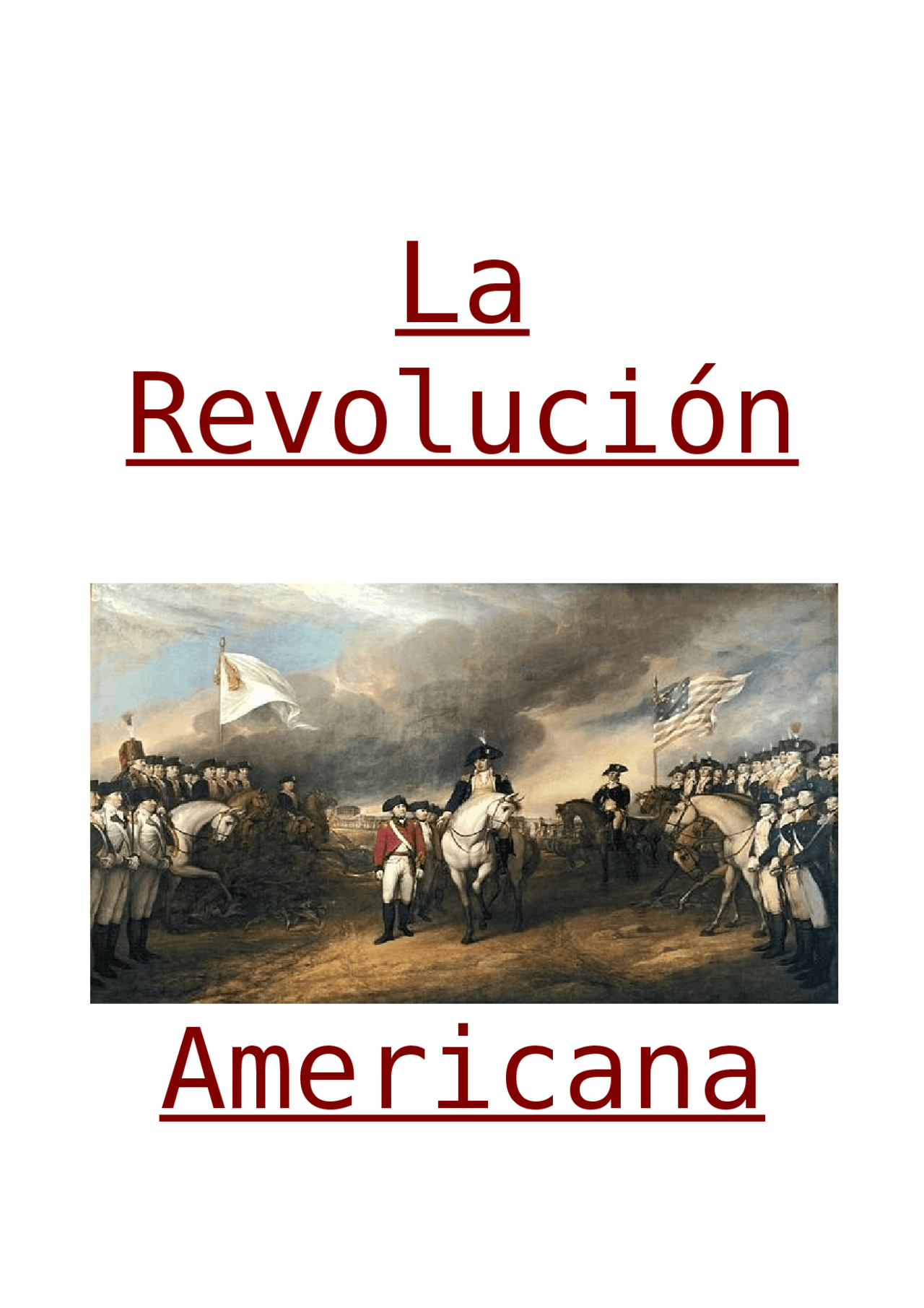 Revolución americana - Docsity