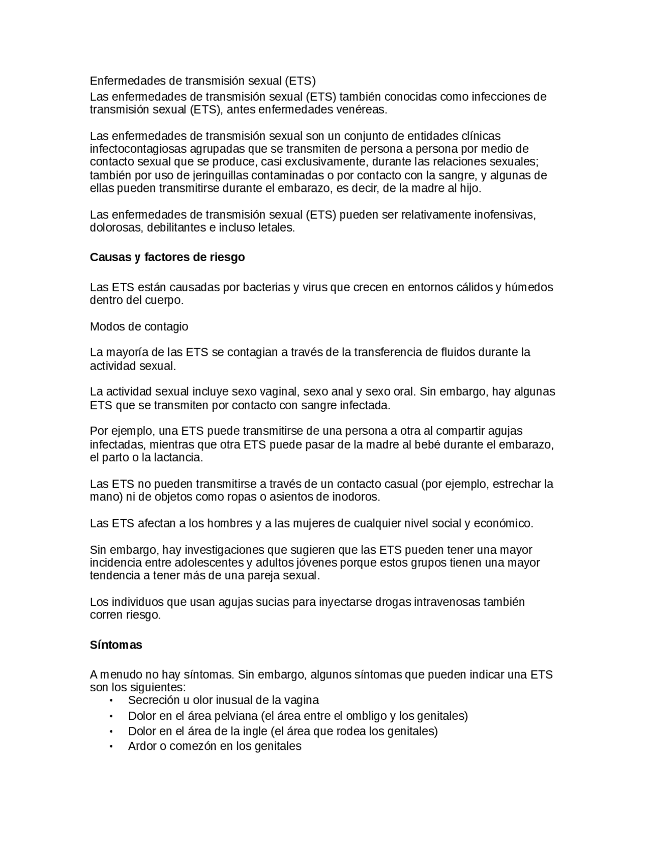 Tipo De Tramision Sexual Docsity