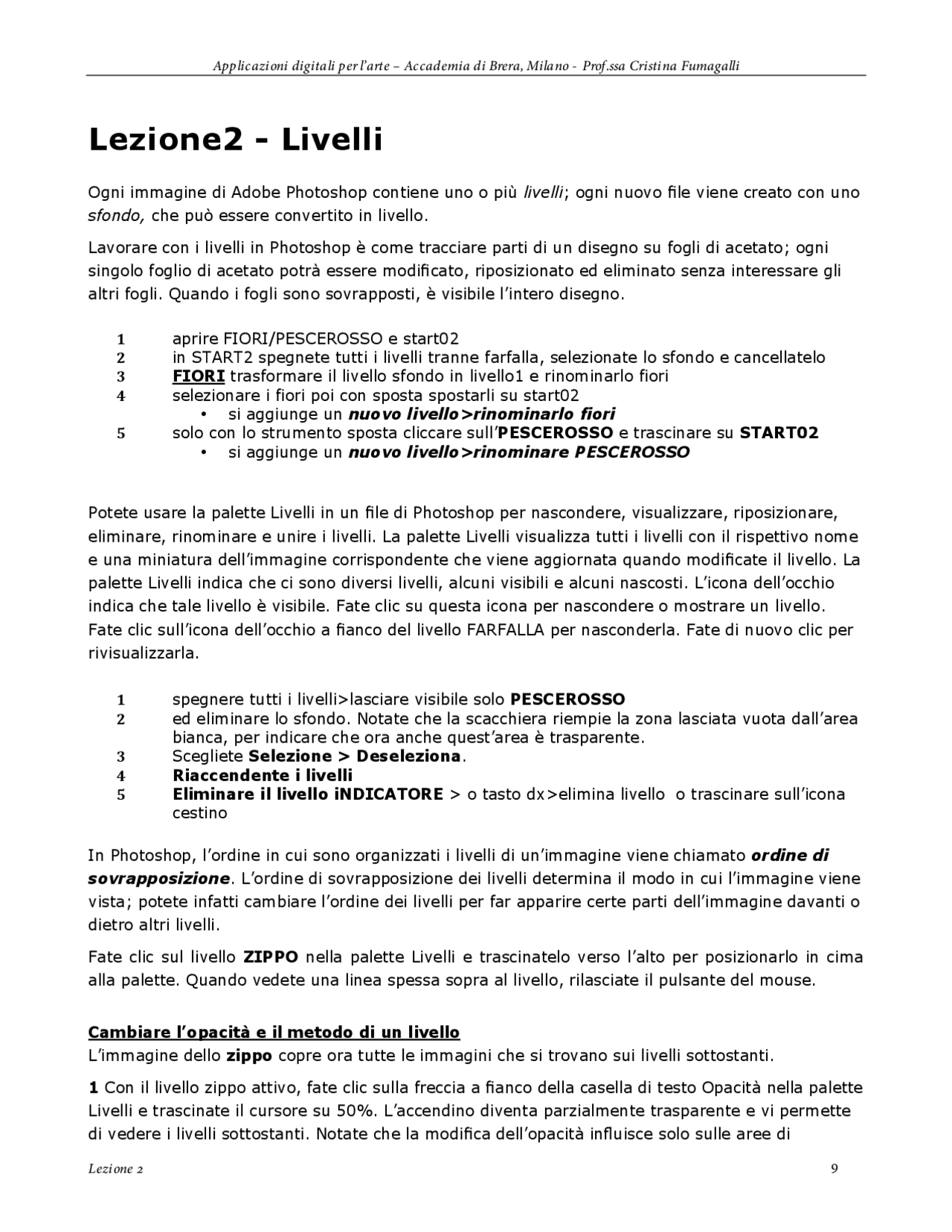 Lezione Photoshop 2 Per Architettura Docsity