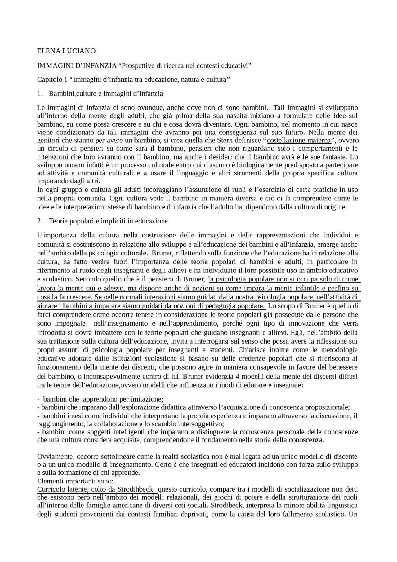 Le Immagini Dinfanzia Docsity
