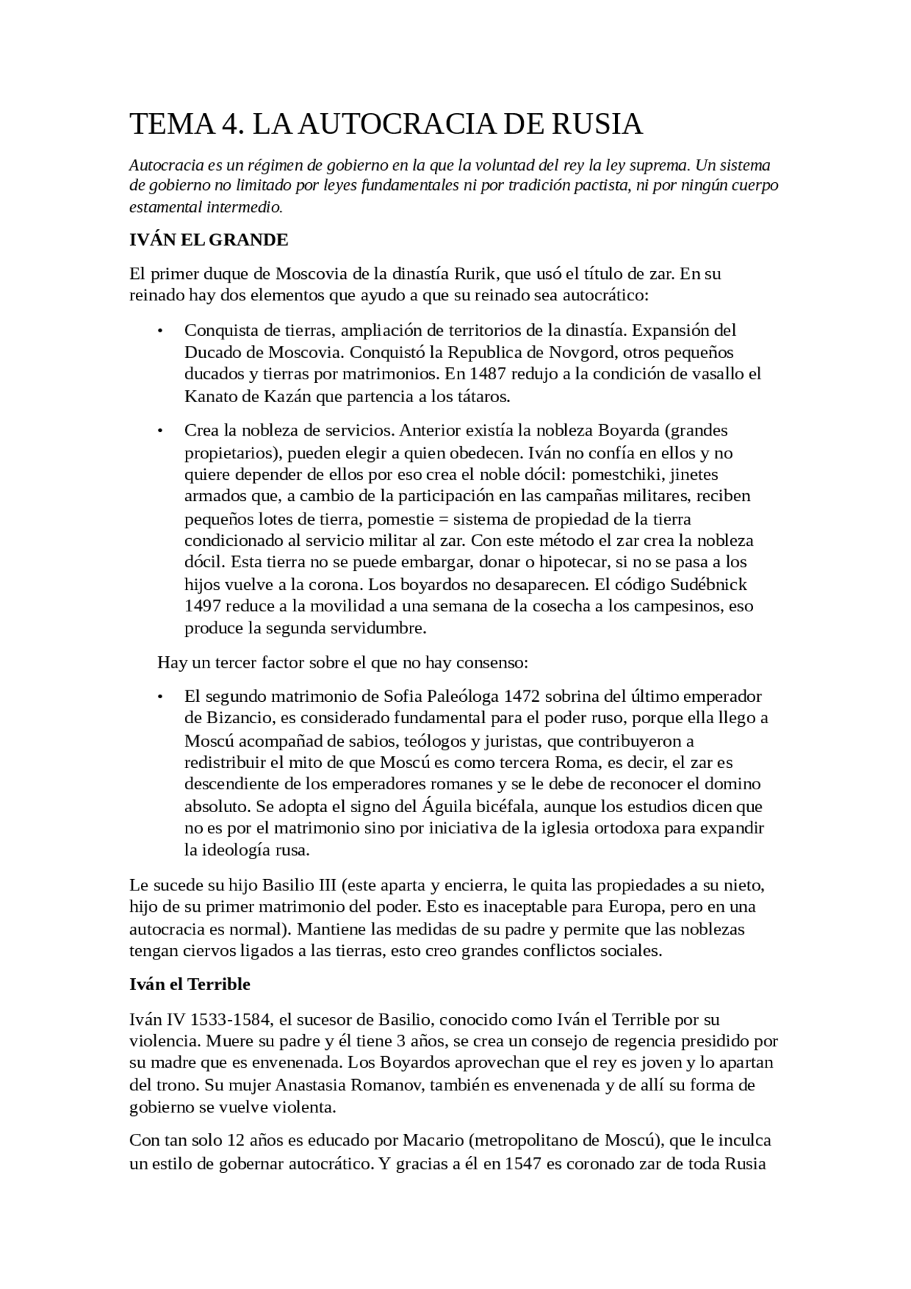 Tema 4 moderna universal - Docsity