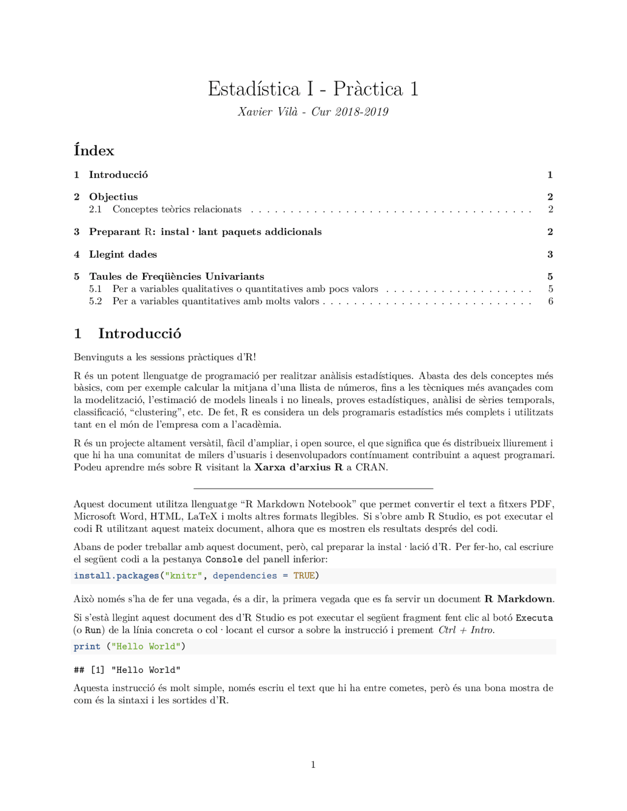 Tutorial practica rstudio - Docsity