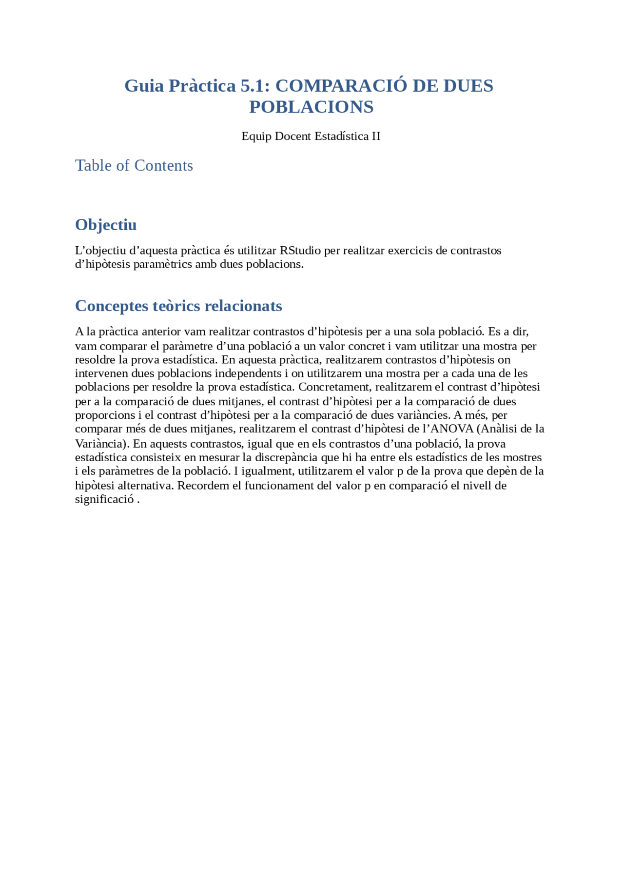 Pràctica tutorial R-studio - Docsity