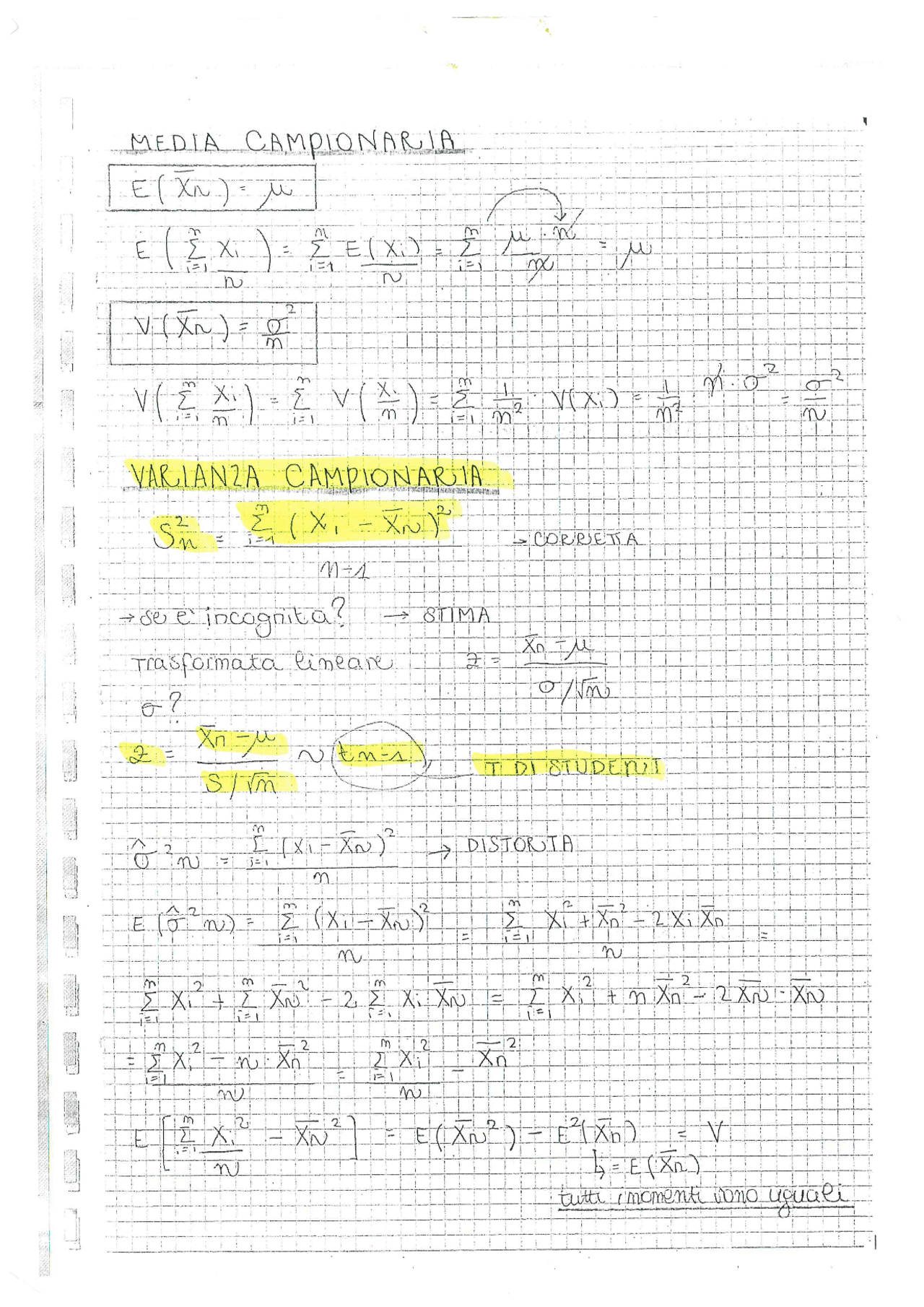 Esercizi Di Statistica In Preparazione Allesame Docsity