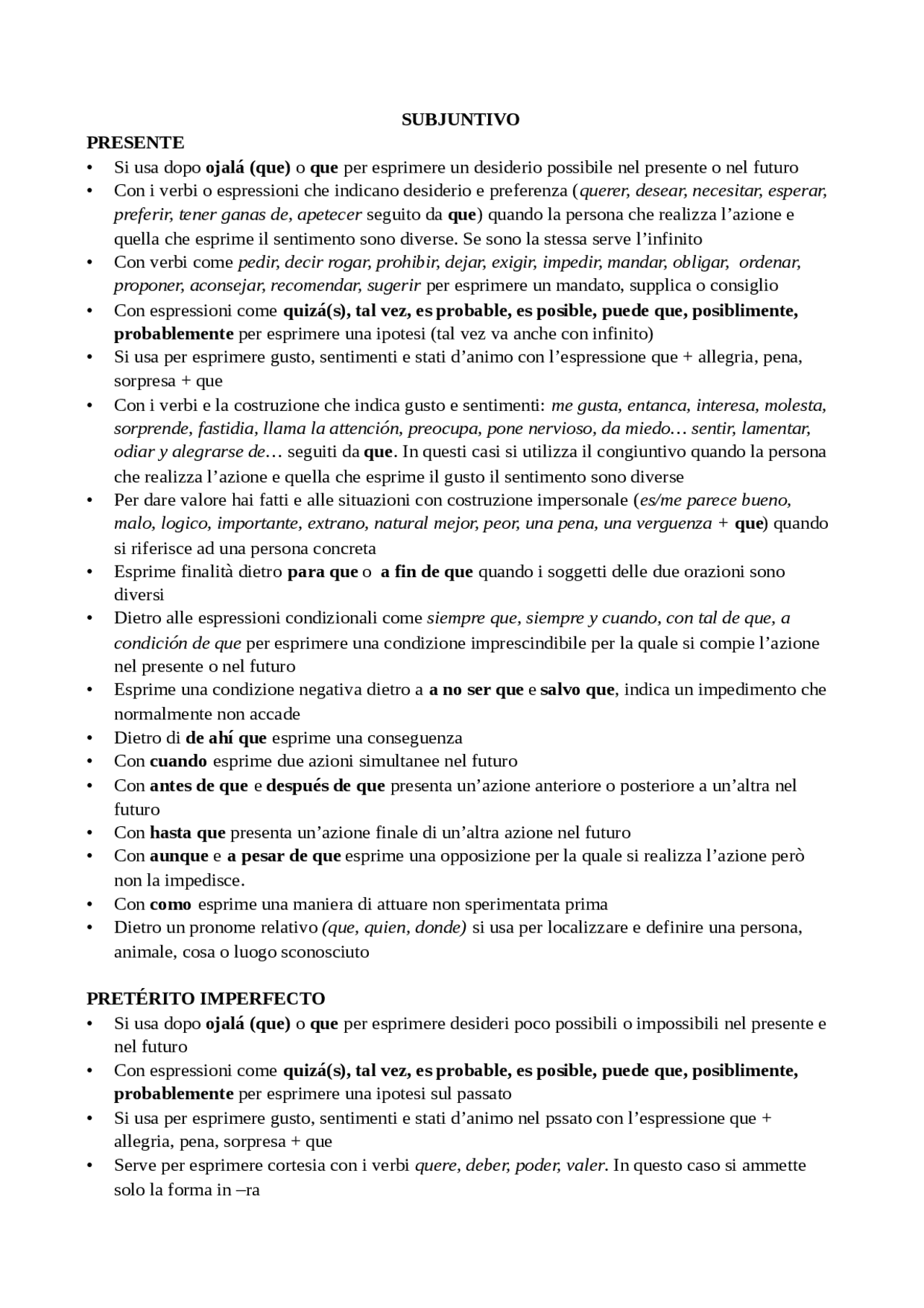 Lettorato Spagnolo Iii Docsity