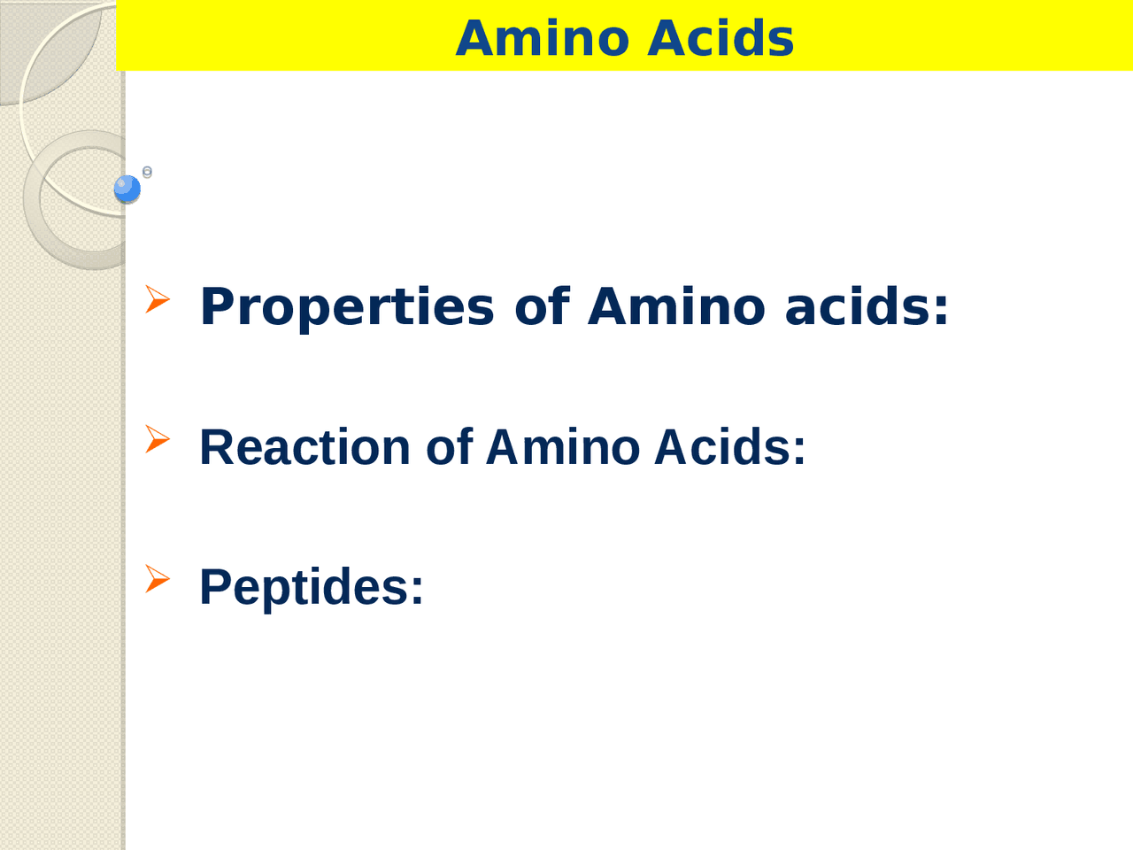 Properties of Amino Acids | Lecture notes Biochemistry - Docsity