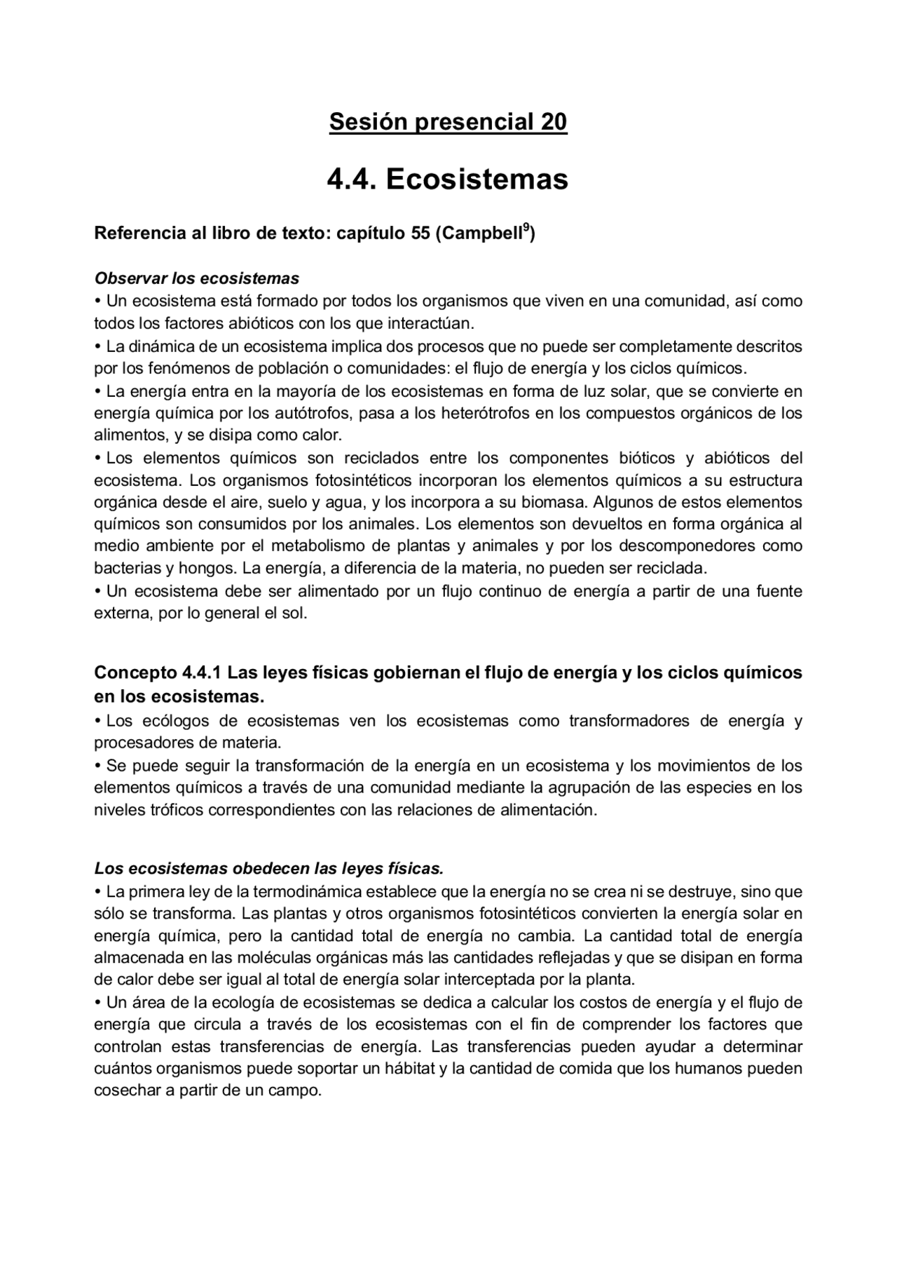 Ecosistemas Biología De Primero Apuntes De Biología Docsity