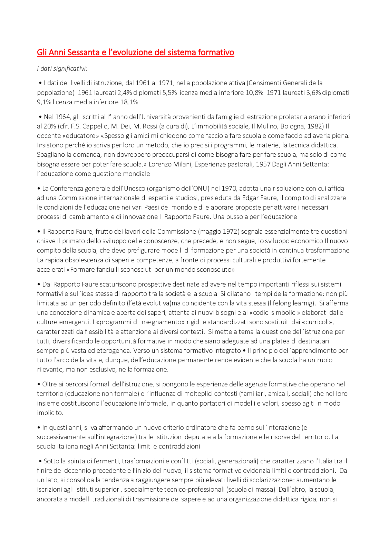 Metodologia Appunti Docsity