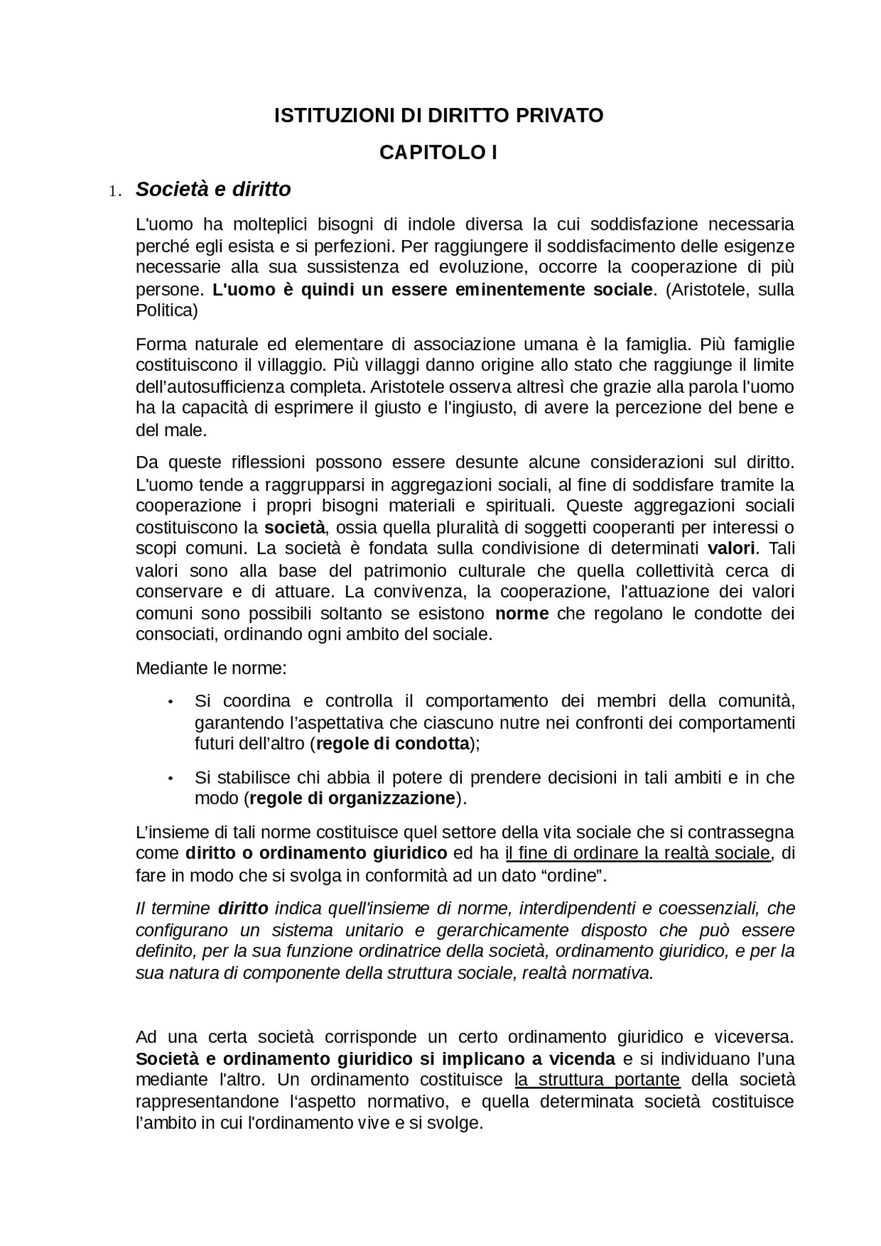 Riassunto Diritto Privato Docsity