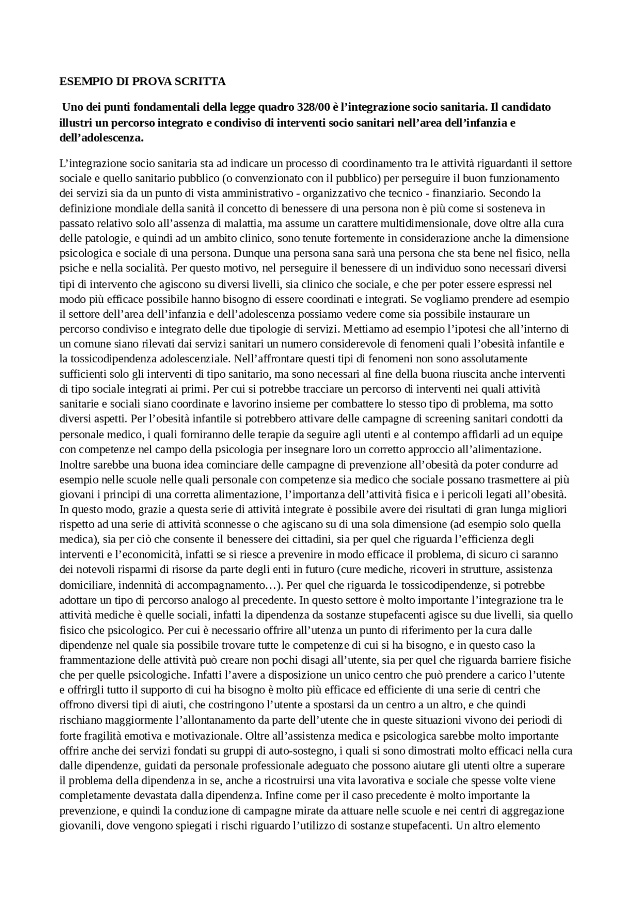 Esame Di Stato Albo A Assistente Sociale Esercizi Di Scienze Sociali