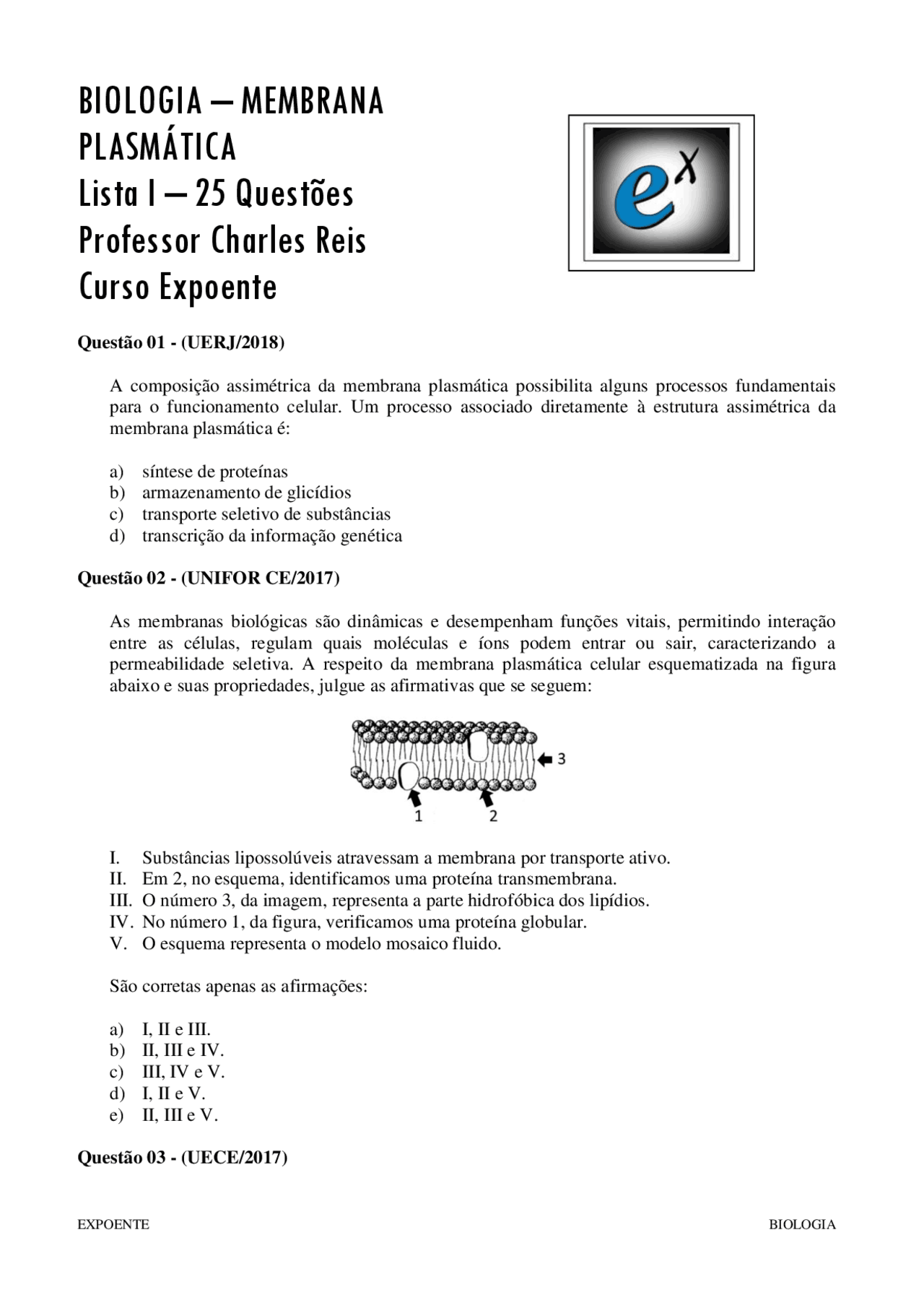 Cito Plasma E A Membrana Plasmática Docsity