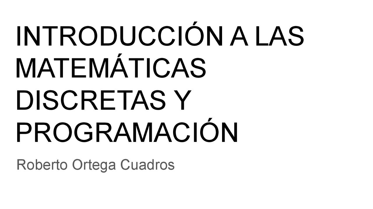 Curso De Matemática Discreta Docsity