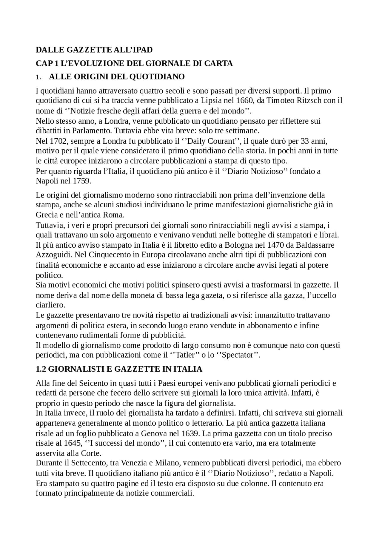 Dalle Gazzette Allipad Docsity