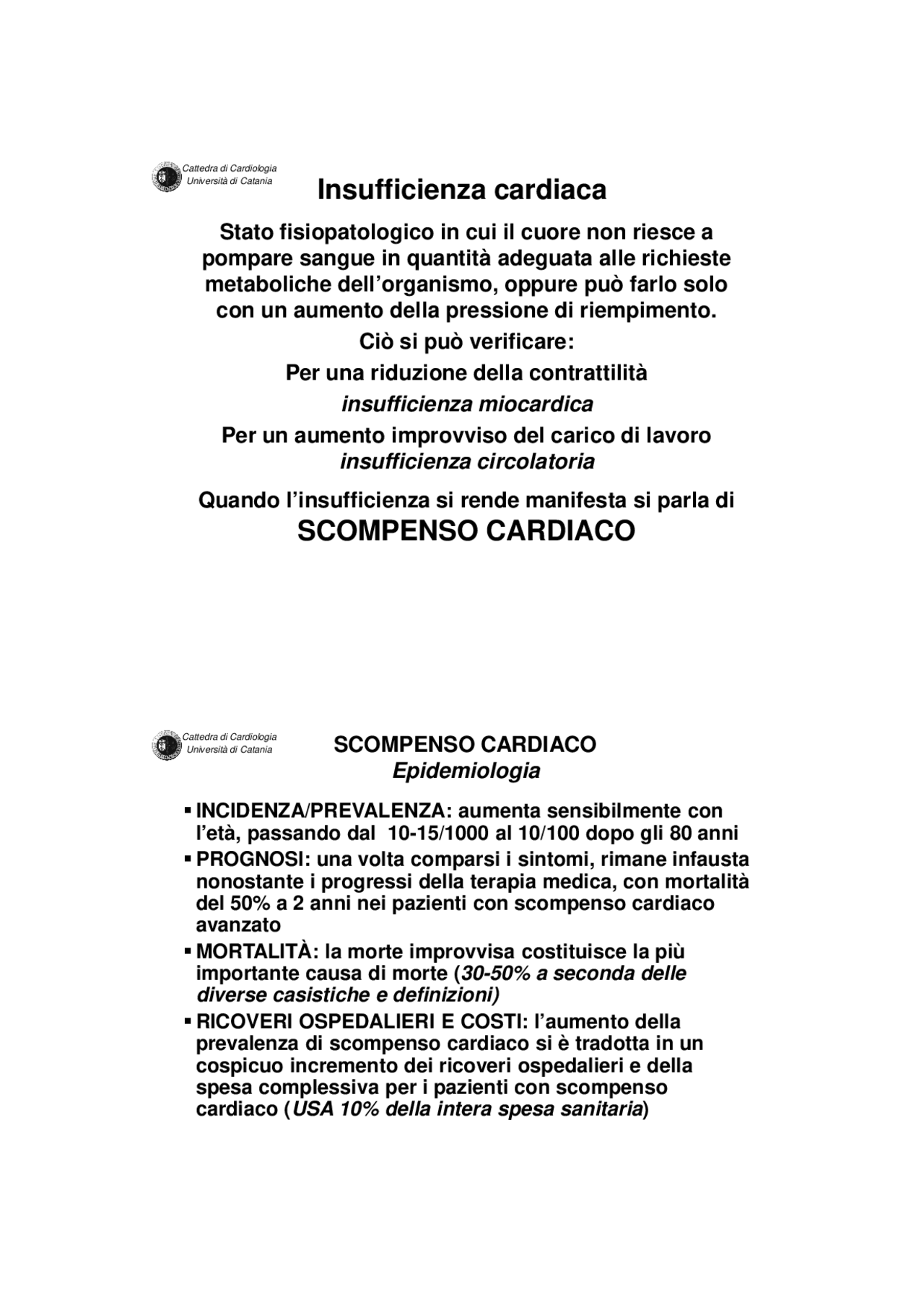 Scompenso Cardiaco Infermieristica Docsity