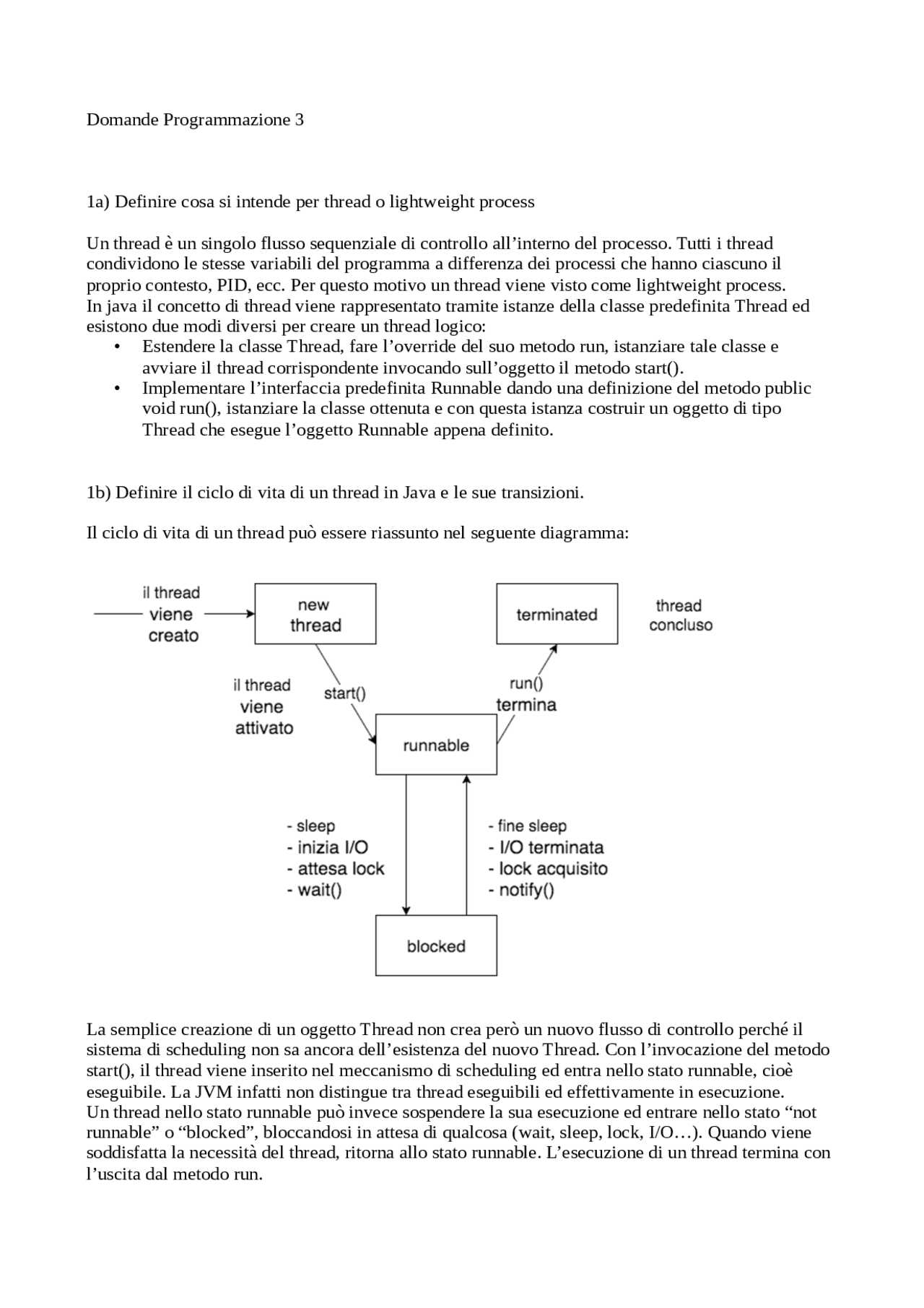 Domande Programmazione Iii Docsity