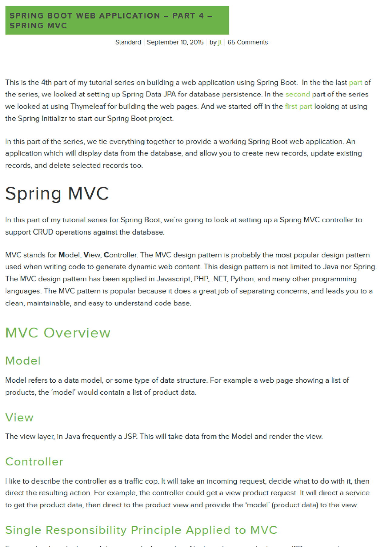 Spring Boot Web Application | Study Guides, Projects, Research Computer science | Docsity