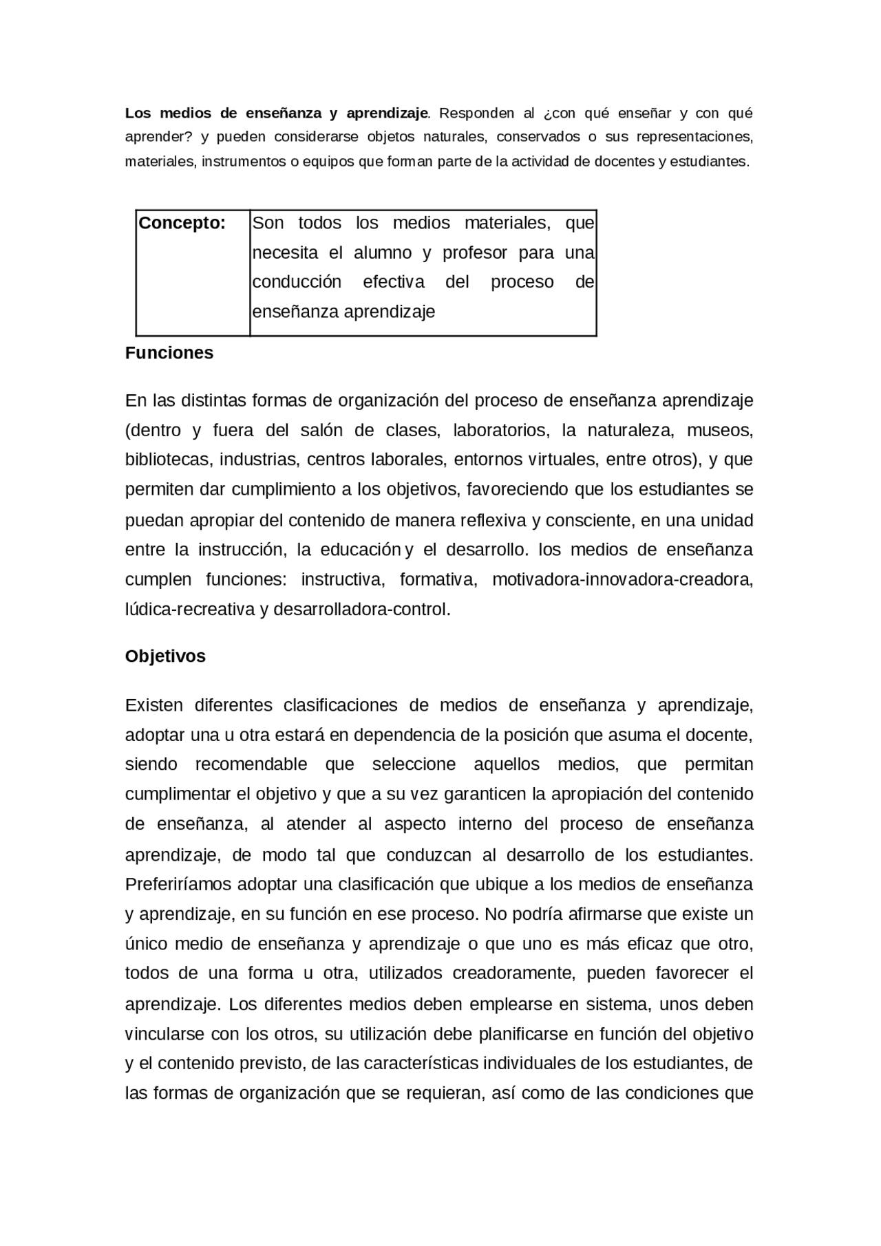 Los Medios De Enseñanza Y Aprendizaje Apuntes De Didáctica General
