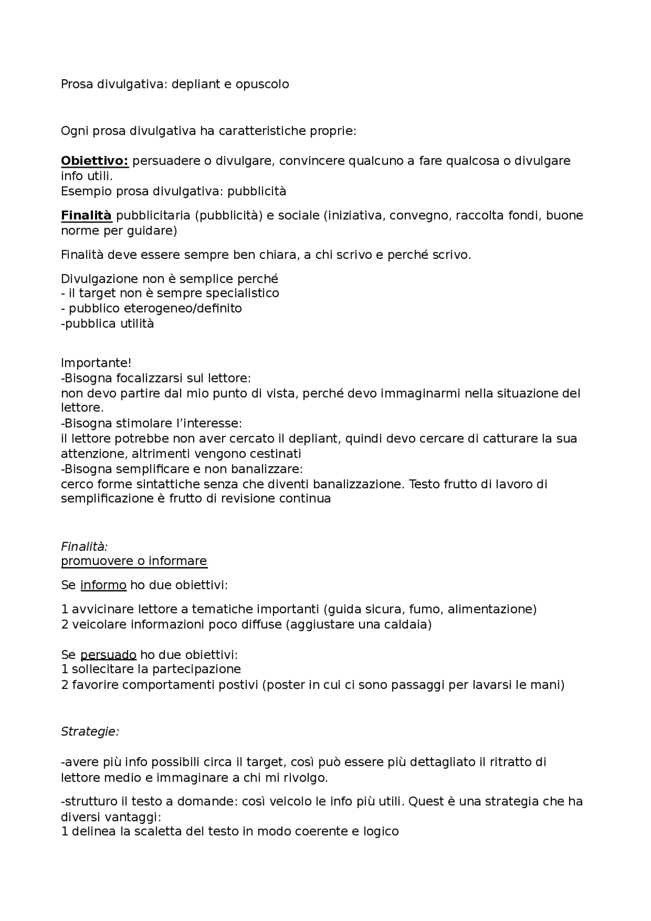 Italiano Per La Comunicazione Docsity