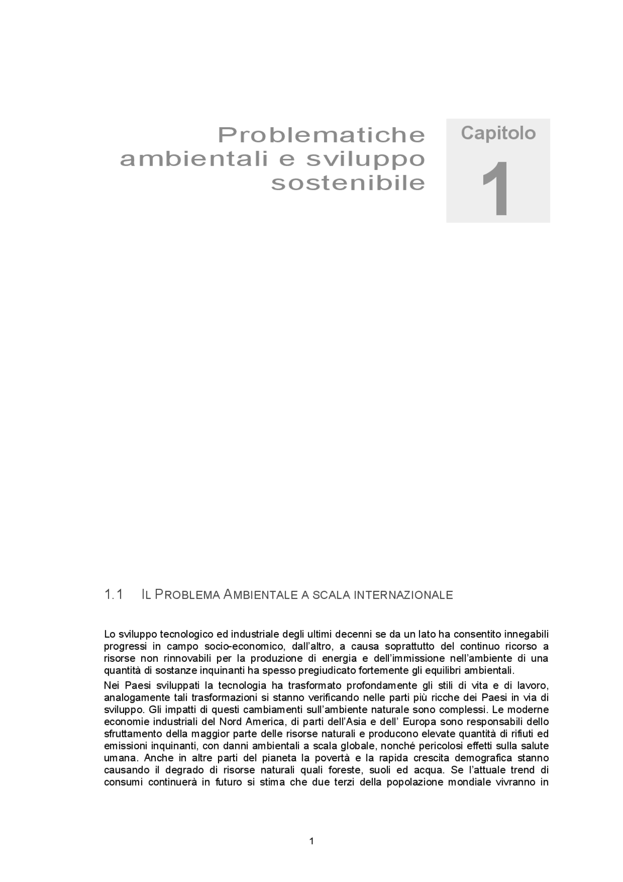 Problematiche Ambientali E Sviluppo Sostenibile Docsity