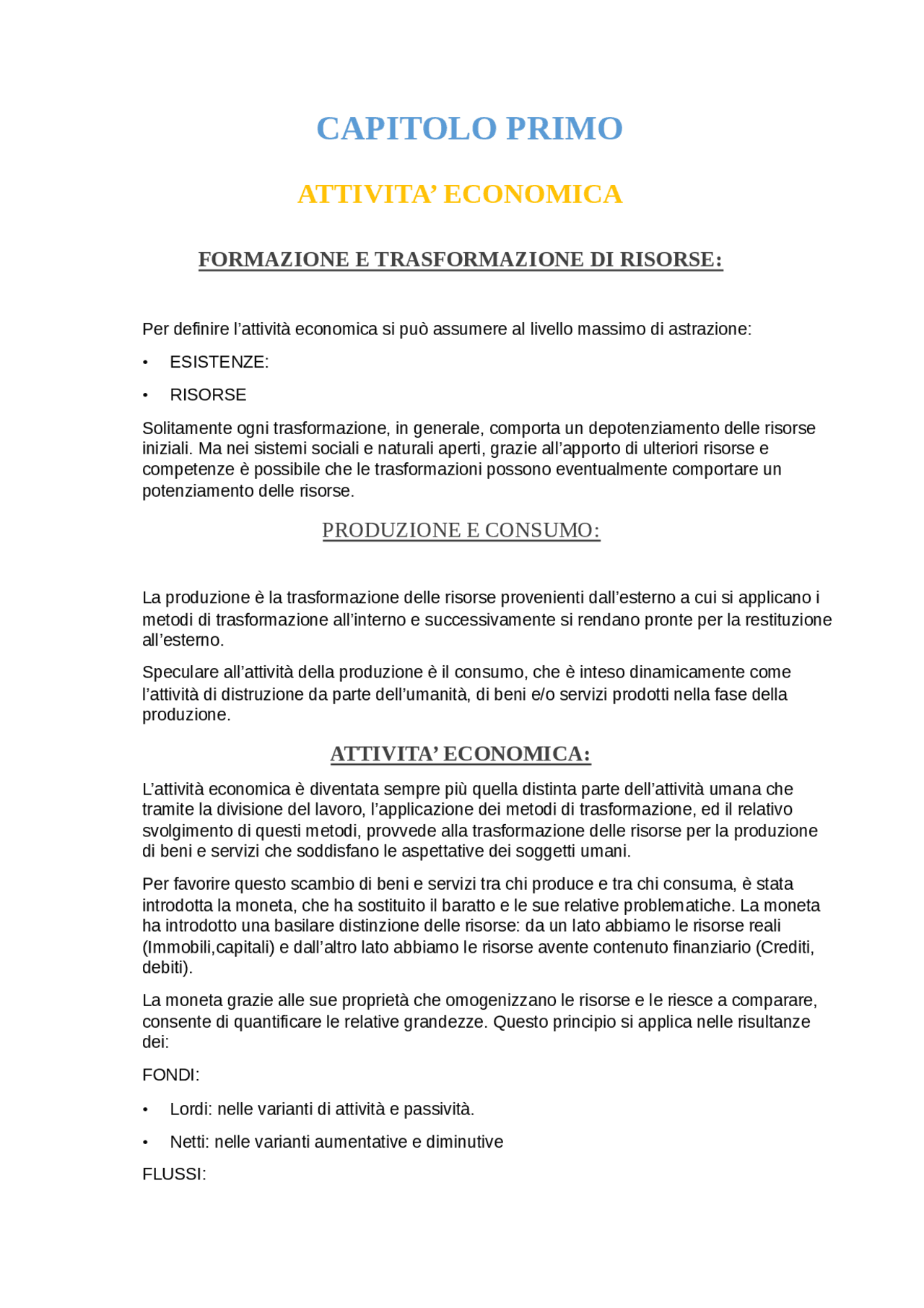 Ragioneria Generale Riassunti Docsity