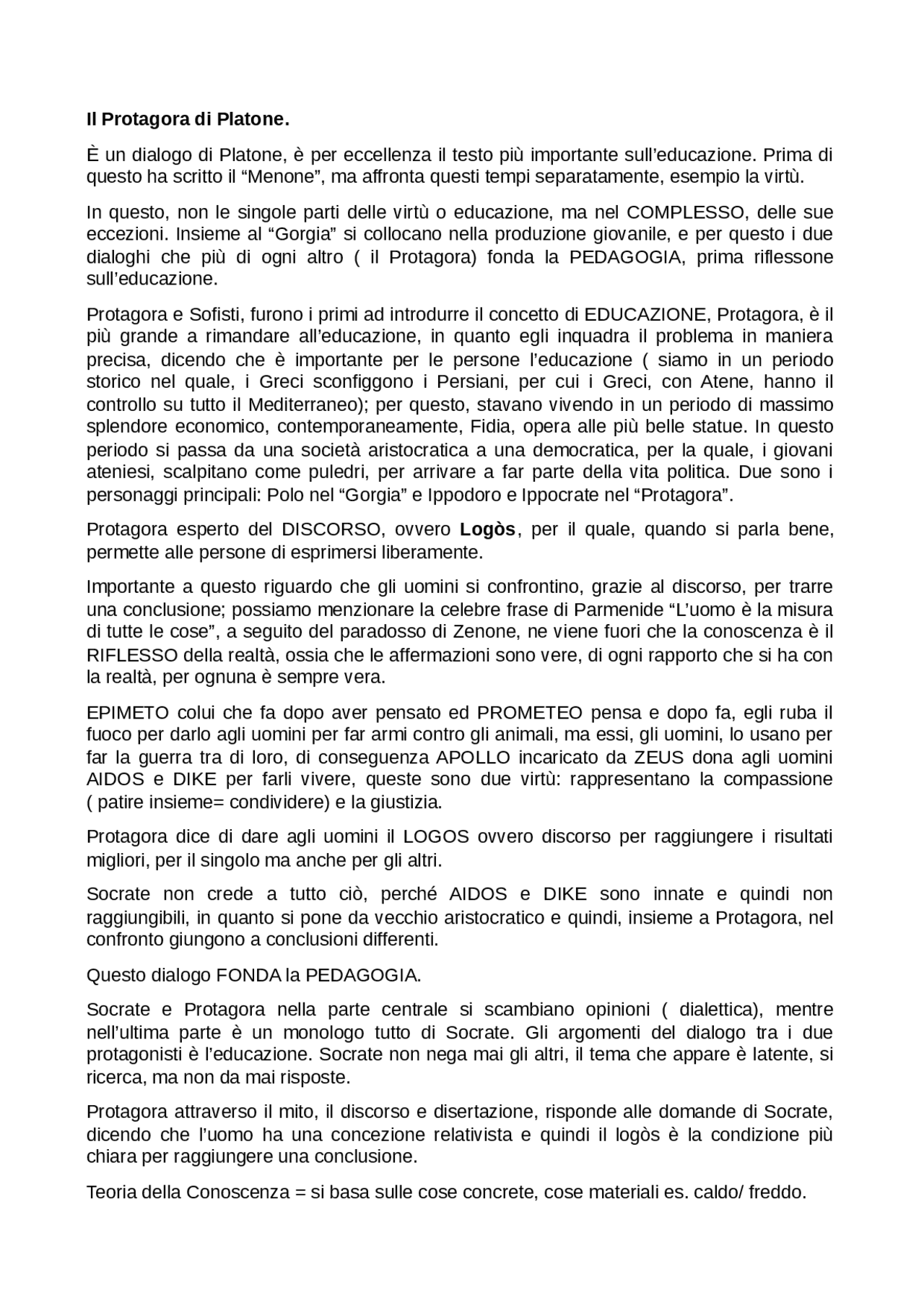 Appunti Storia Della Filosofia Docsity