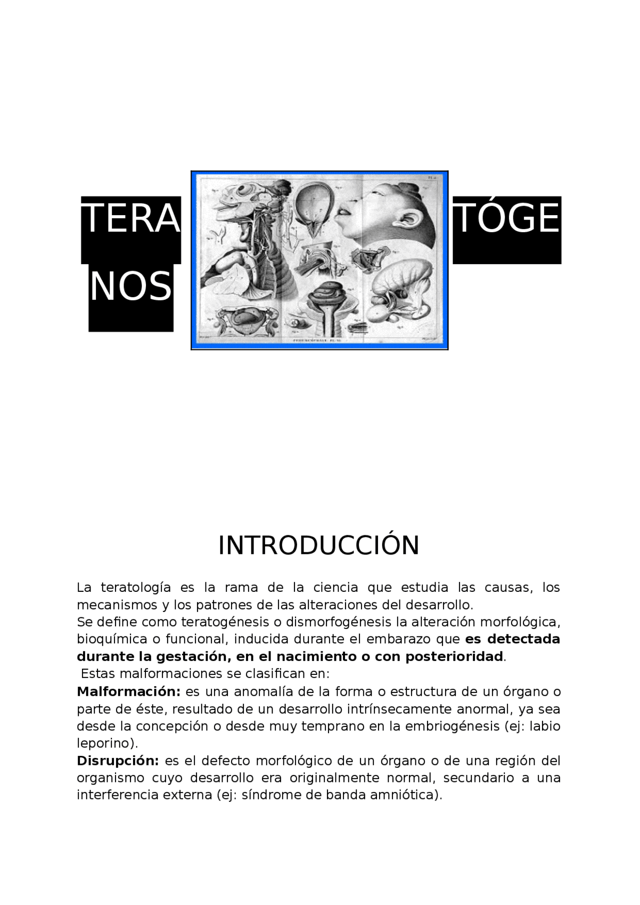 Teratogenos - Apuntes 1 - Docsity Teratogenos - Apuntes 1 - Docsity